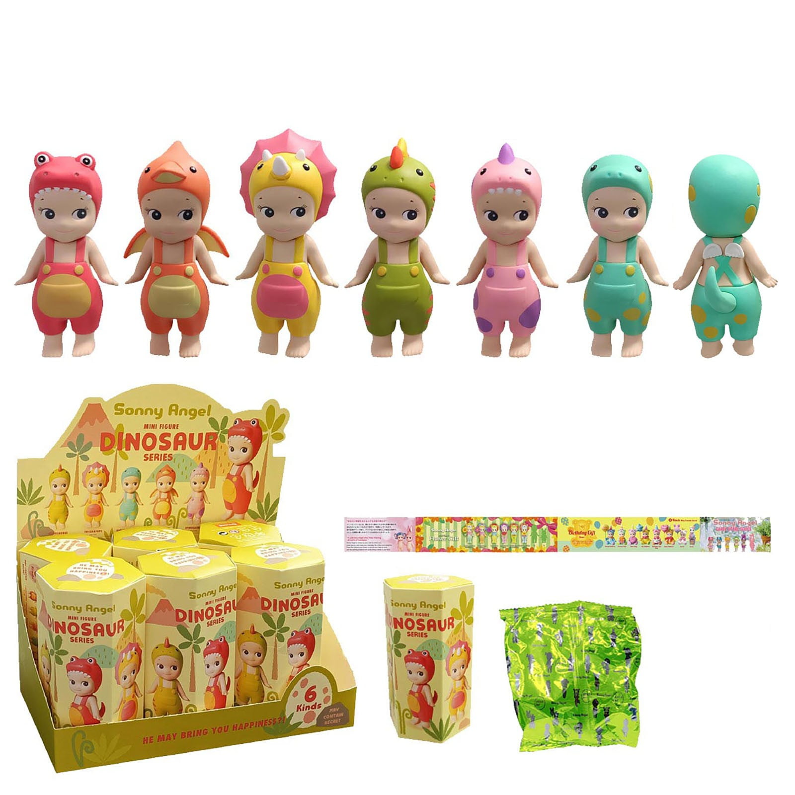 Sonny Angel HIPPERS Dinosaur Series - Original Mini Figure - 6 Sealed ...