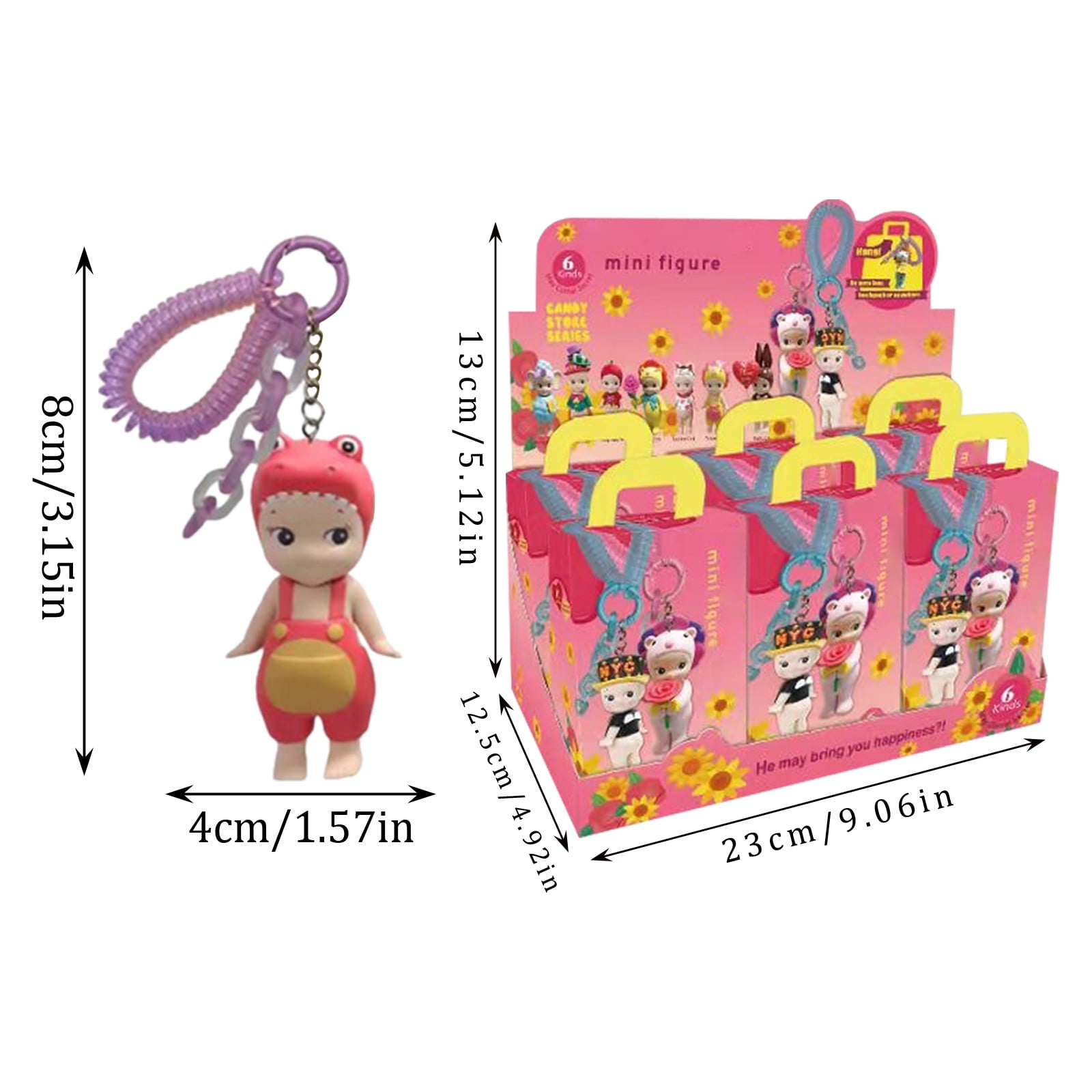 Sonny Angel Keychain Blind Box, Dinosaur Series, Limited Edition - 6 ...