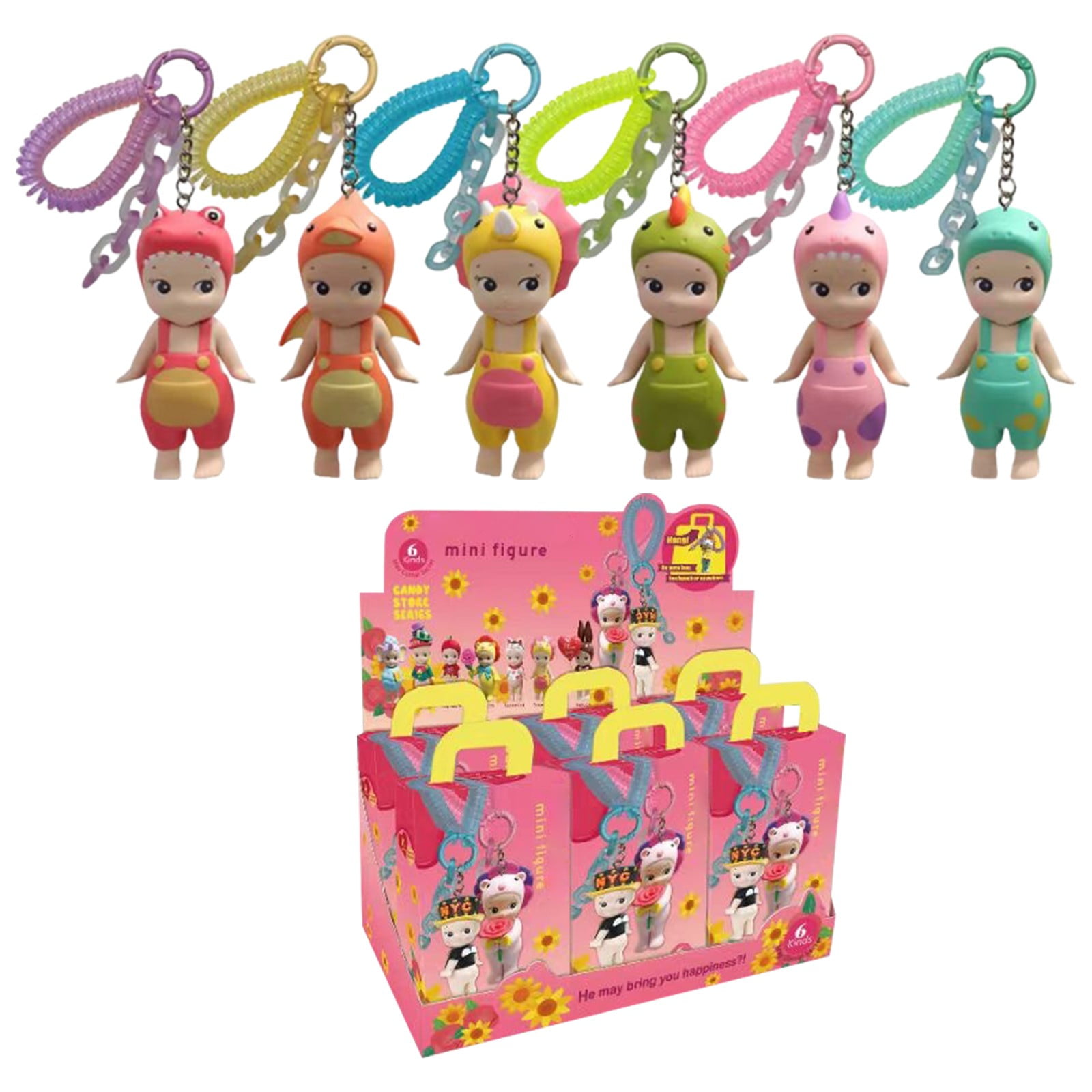 Sonny Angel Keychain Blind Box, Dinosaur Series, Limited Edition - 6 ...