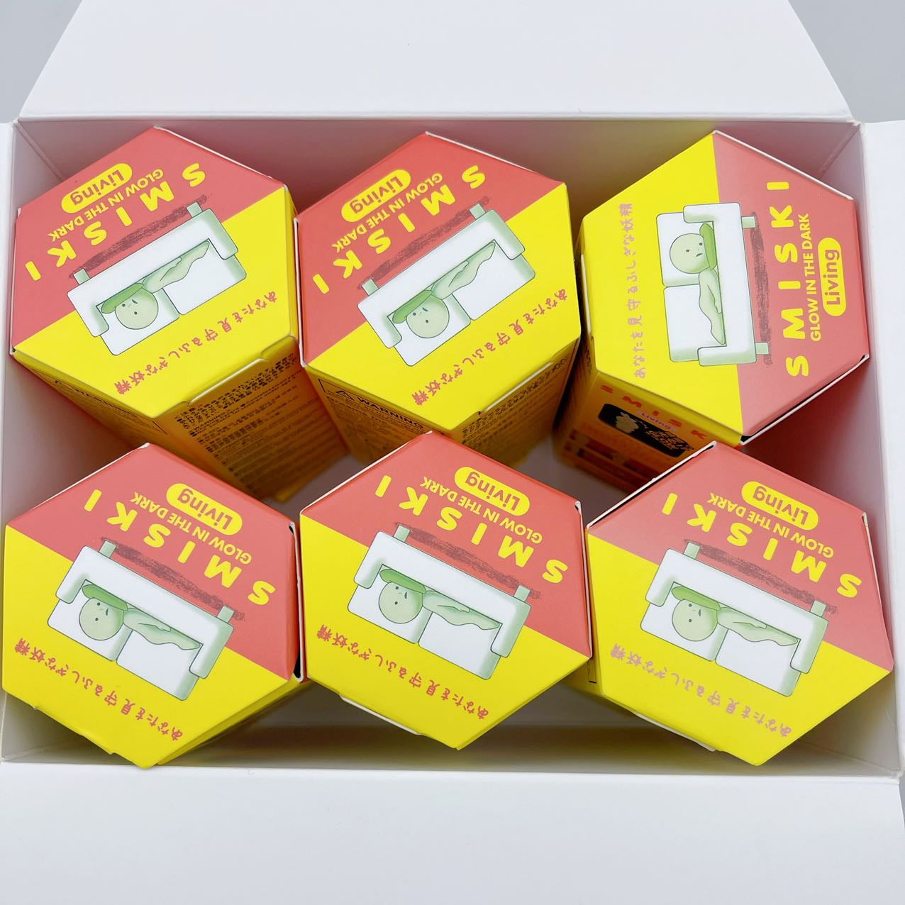 Sonny Angel Smiski Work Serie Mystery Cute Noctilucent Green Doll Action Figures Cartoon Desktop ...