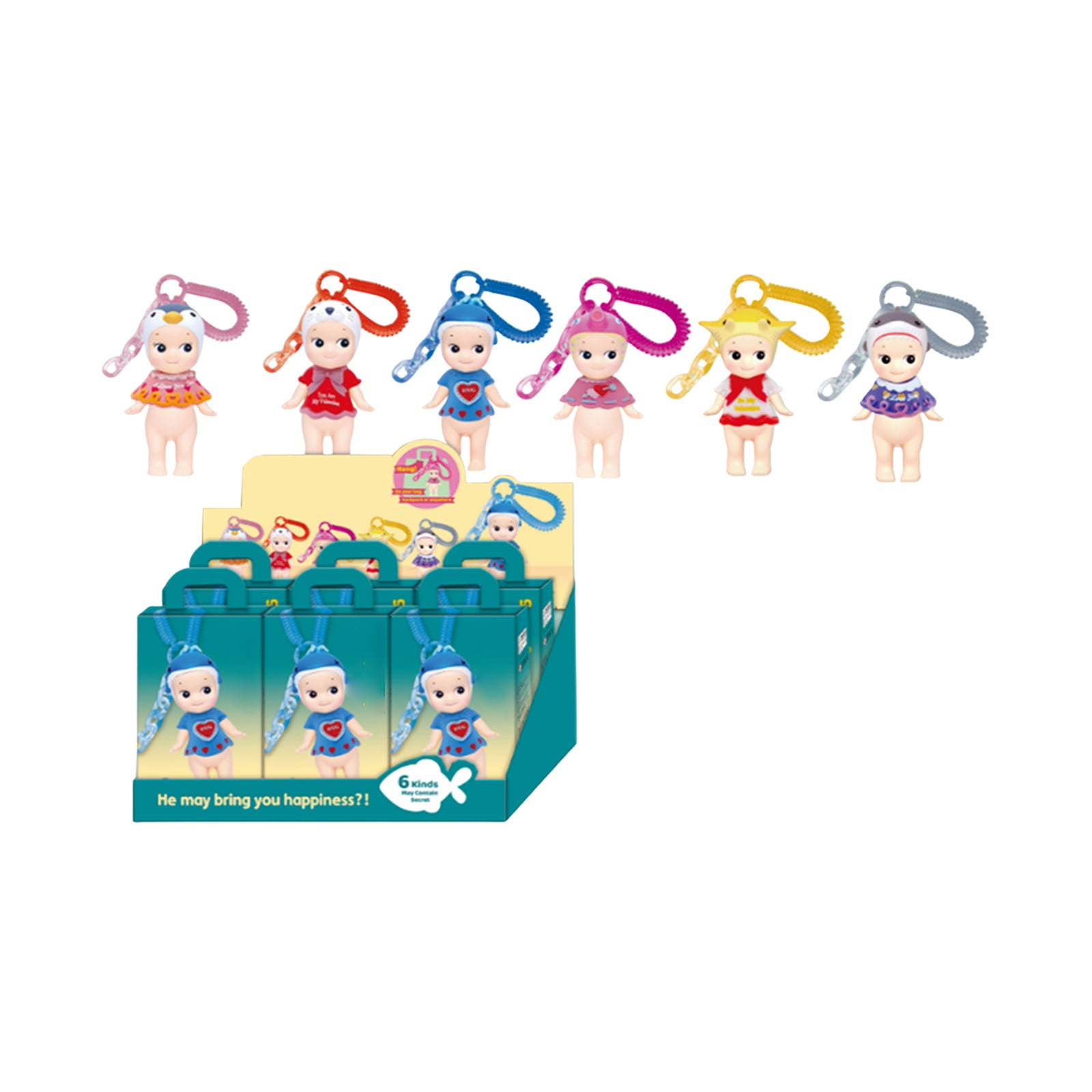 Sonny Angel Valentine's Day Series Mini Figure Keychains Set, 3.15 ...