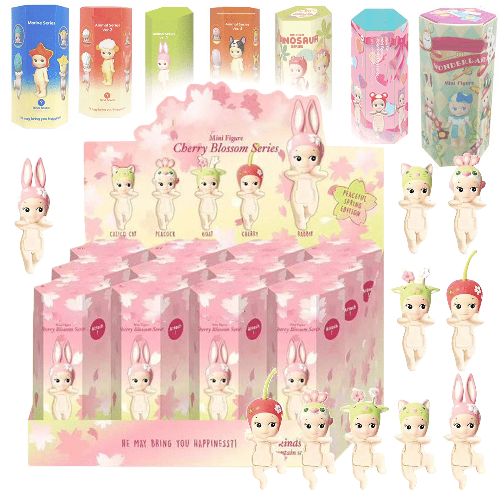 Sonny Angels Figure Cherry Blossom Series Pink Sonny Angels Figure ...