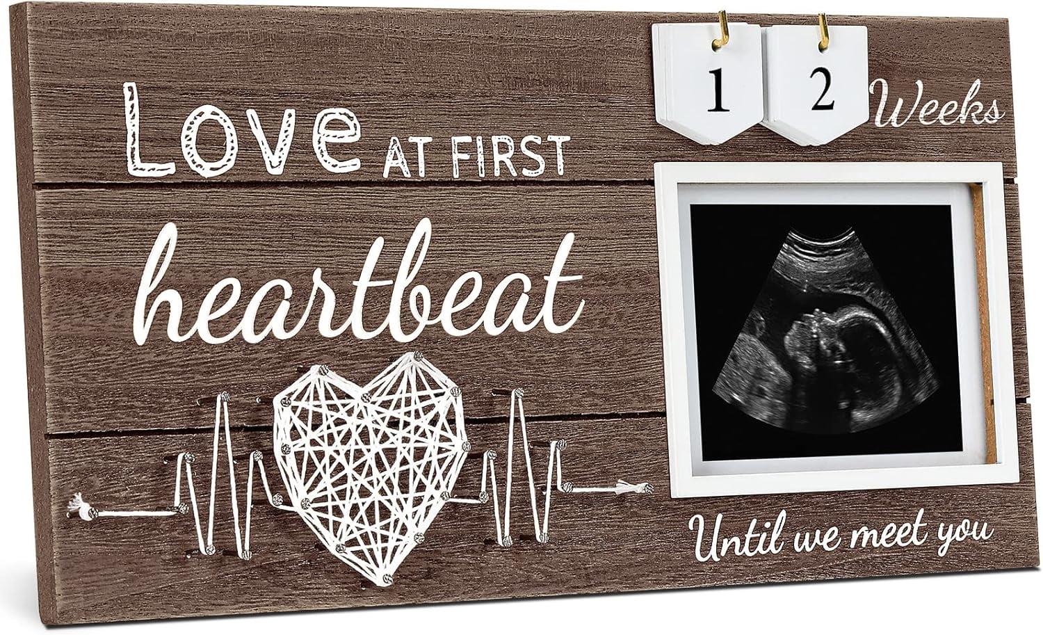 Sonogram Picture Frame Pregnancy Announcements Gift, Love at First ...