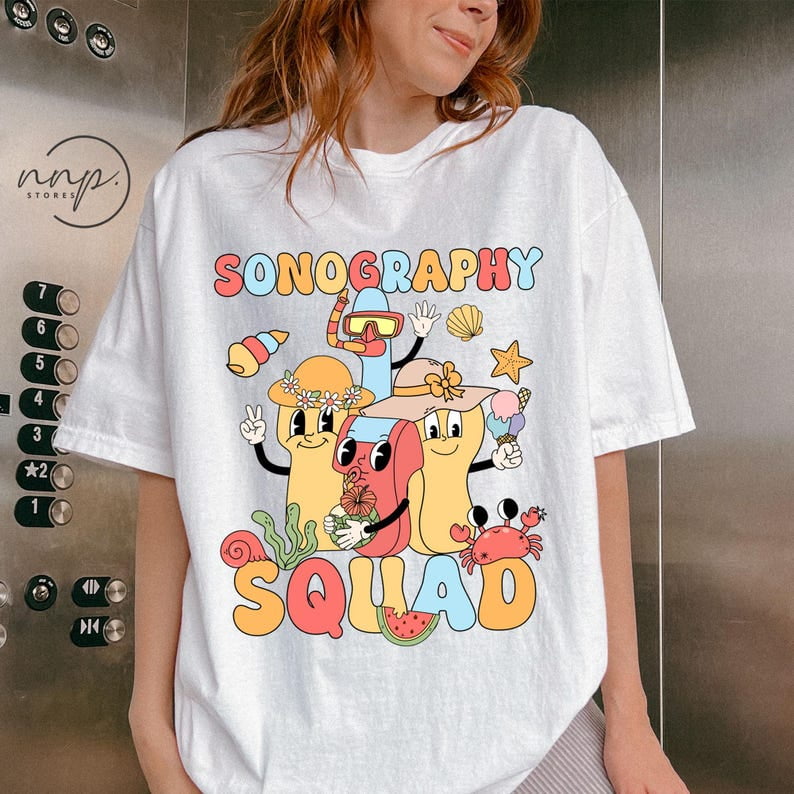 Sonographer Summer Shirt – Nurse, Ultrasound Tech, Squad, Vacation Matching Tee - Walmart.com
