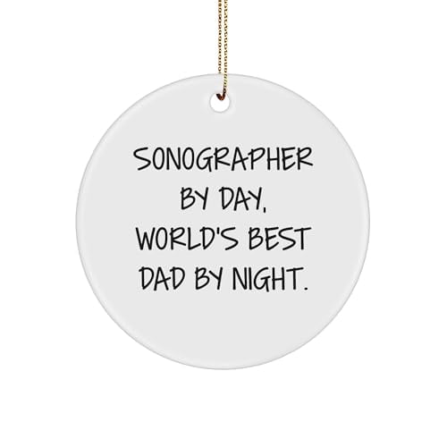 Sonographer by Day World's Best Dad by Night Funny Sonographer Gifts ...