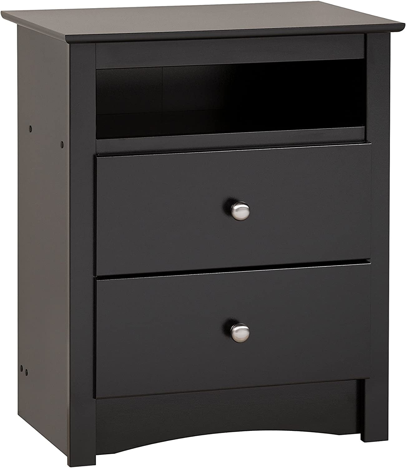 Sonoma 2-Drawer Nightstand with Open Shelf, Bedside Table for Bedroom ...