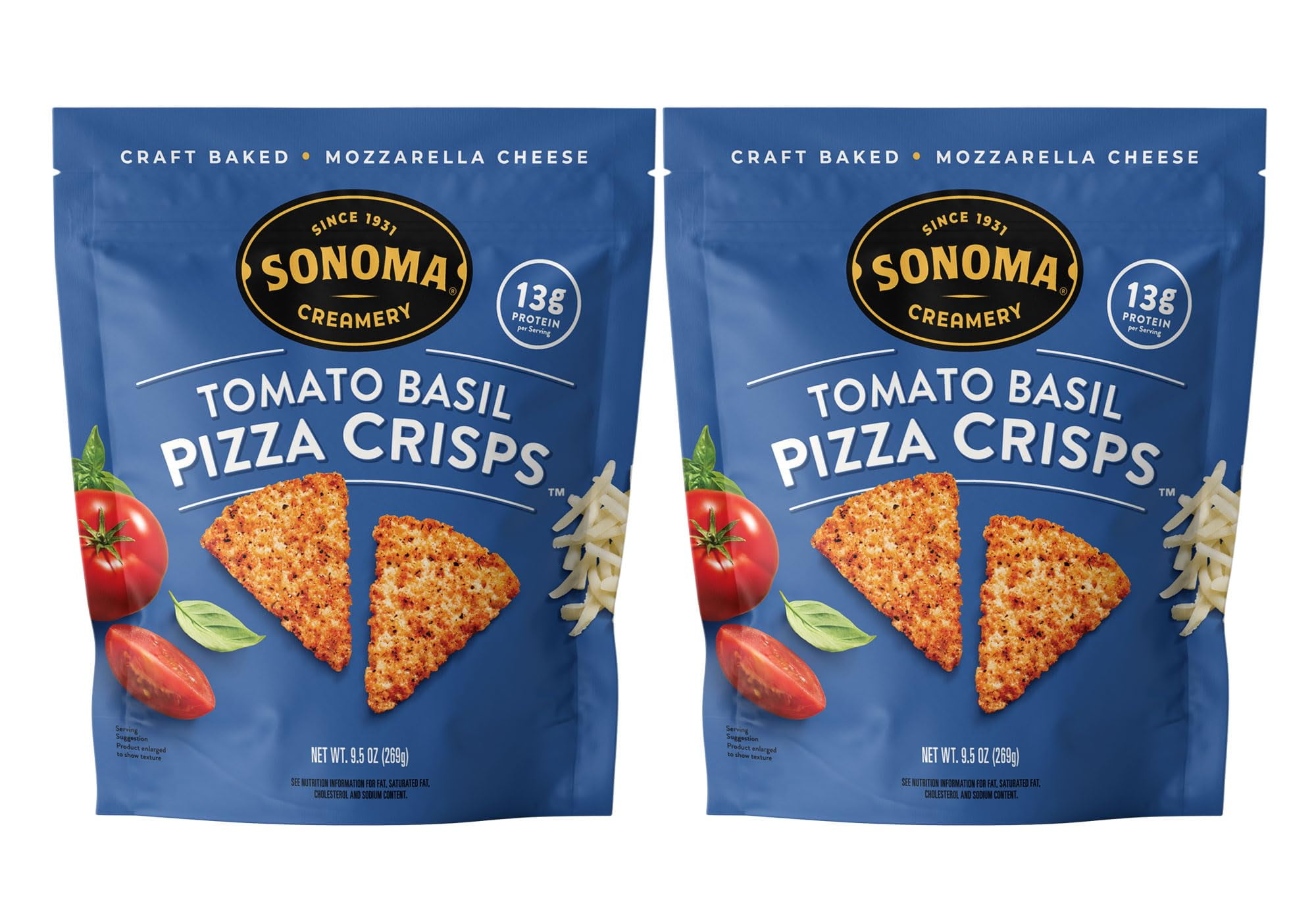 Sonoma Creamery - Pizza Crisps, Tomato Basil, 9.5 Oz (2 Count) | Savory ...