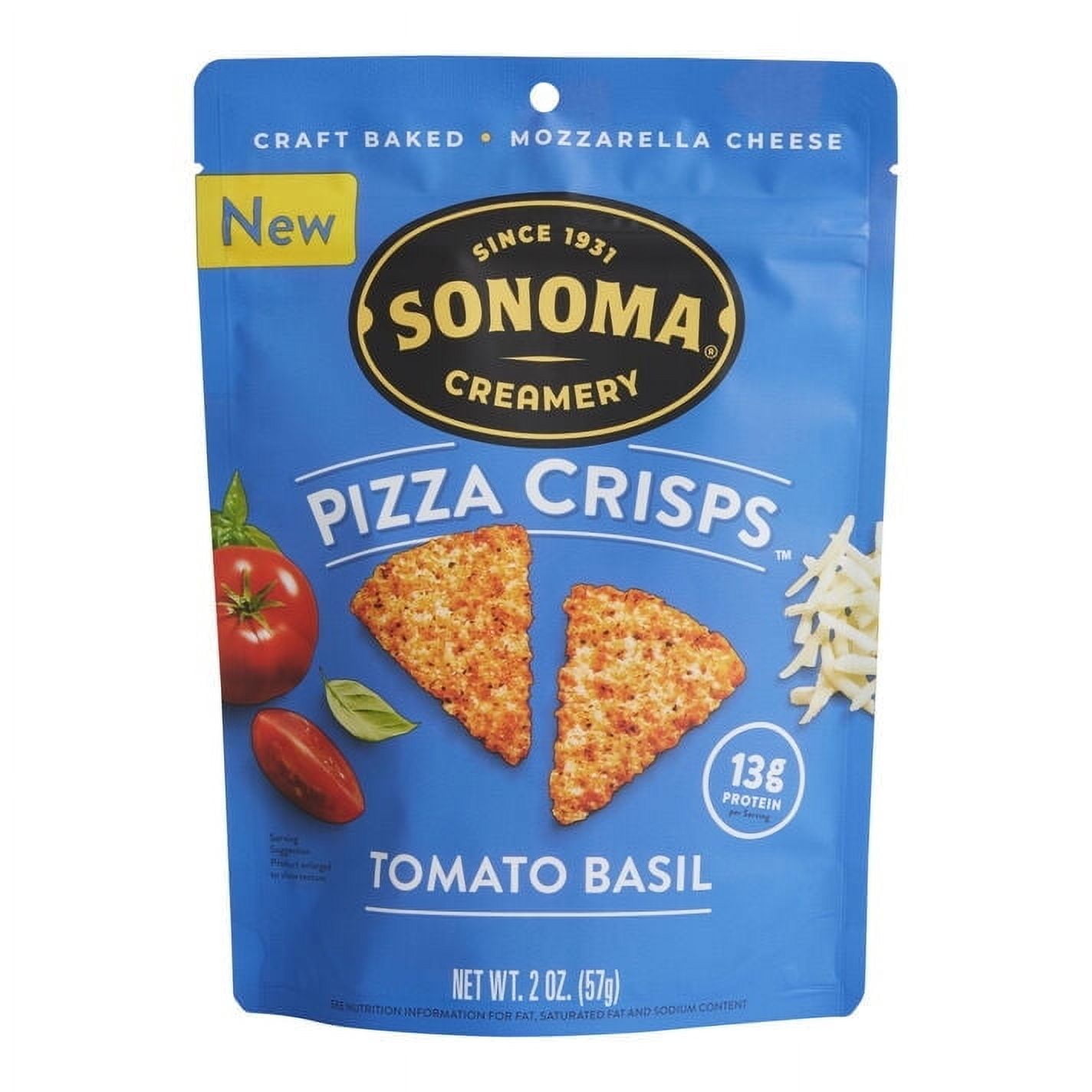 Sonoma Creamery Tomato Basil Pizza Crisps 2 oz. 2 each Pack of 4 ...
