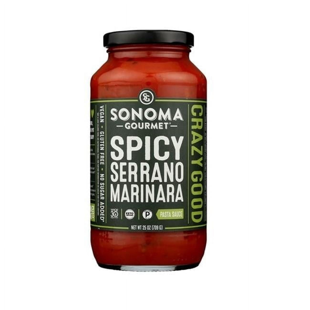 Sonoma Gourmet 25 oz SGMT Spicy Serrano Marinara Pasta Sauce - Pack of ...