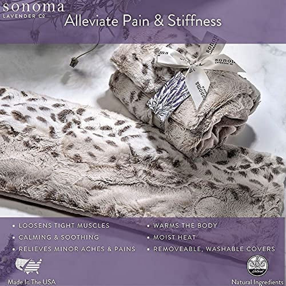 Sonoma Lavender Spa Heat Wrap for Neck, Shoulders and Lower Back, Microwaveable Lavender ...