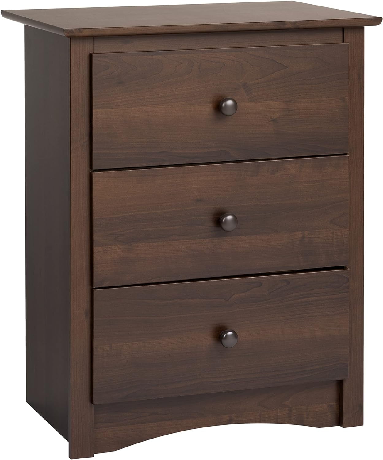 Sonoma Traditional Tall Nightstand Side Table with 3 Drawers ...