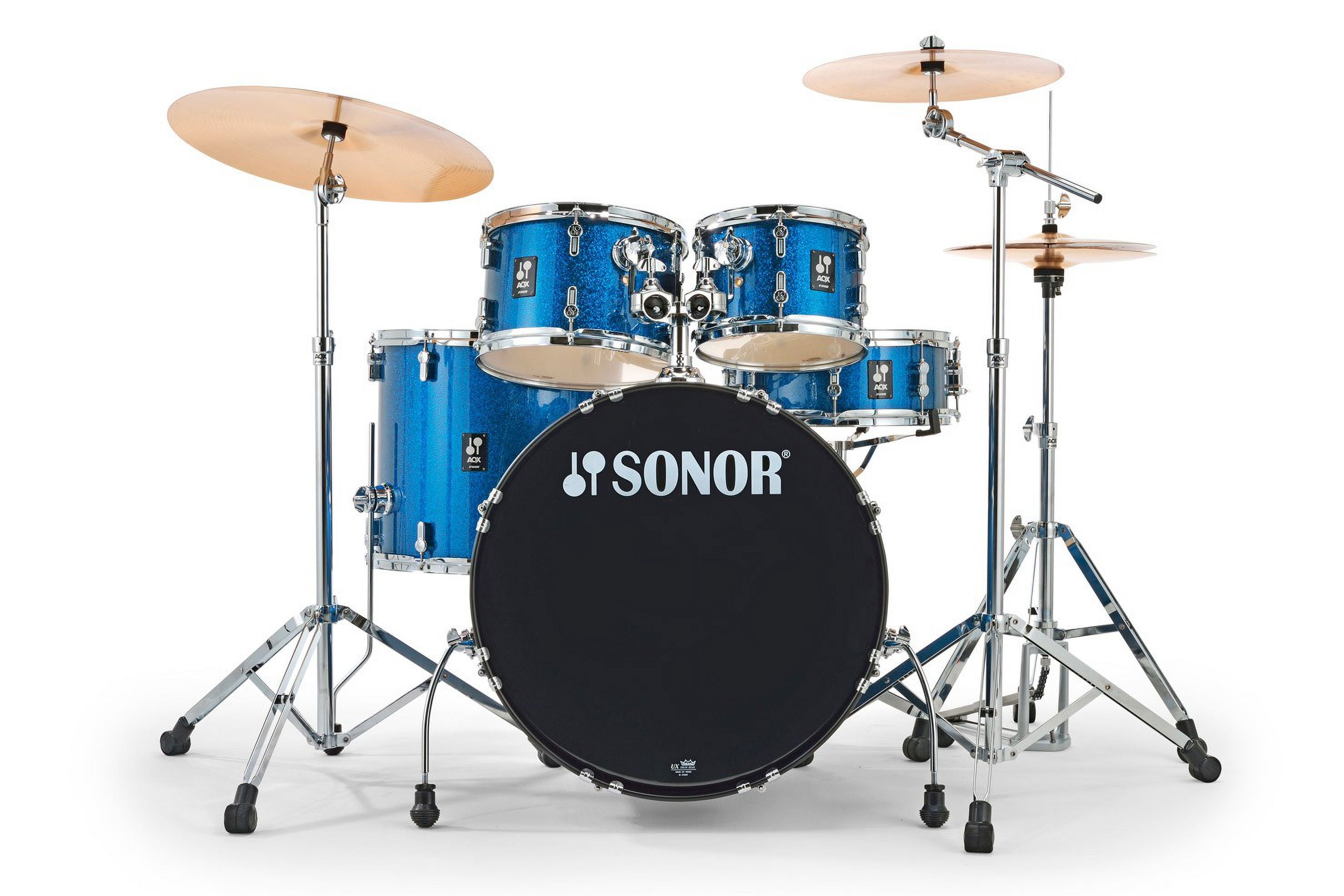 Sonor AQX STAGE Drum Set w/Hardware and Sabian Cymbals, Blue Ocean ...