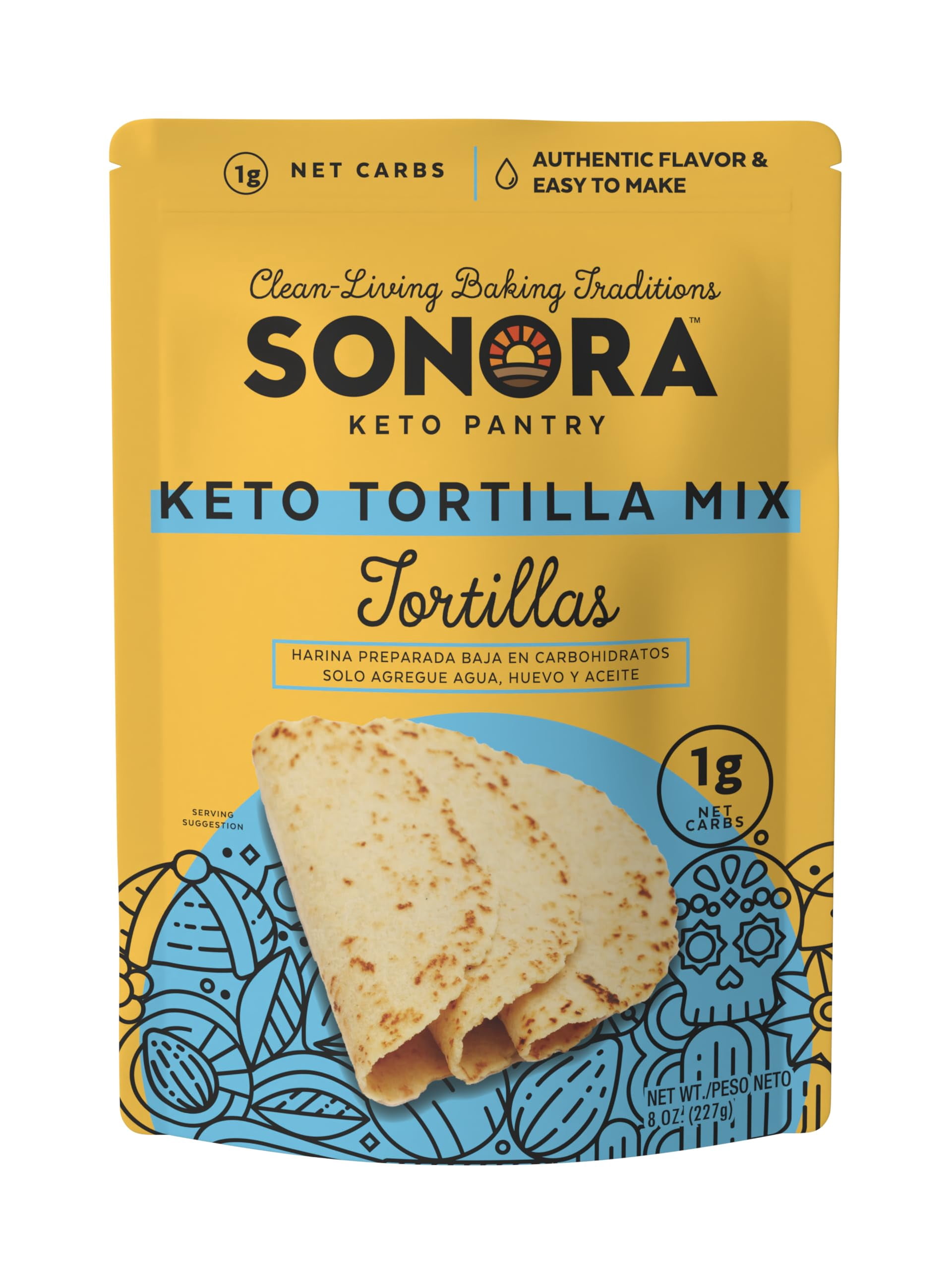Sonora Keto Tortilla Mix GGA1 | Mexican Low Carb Gluten Free | 1g Net ...