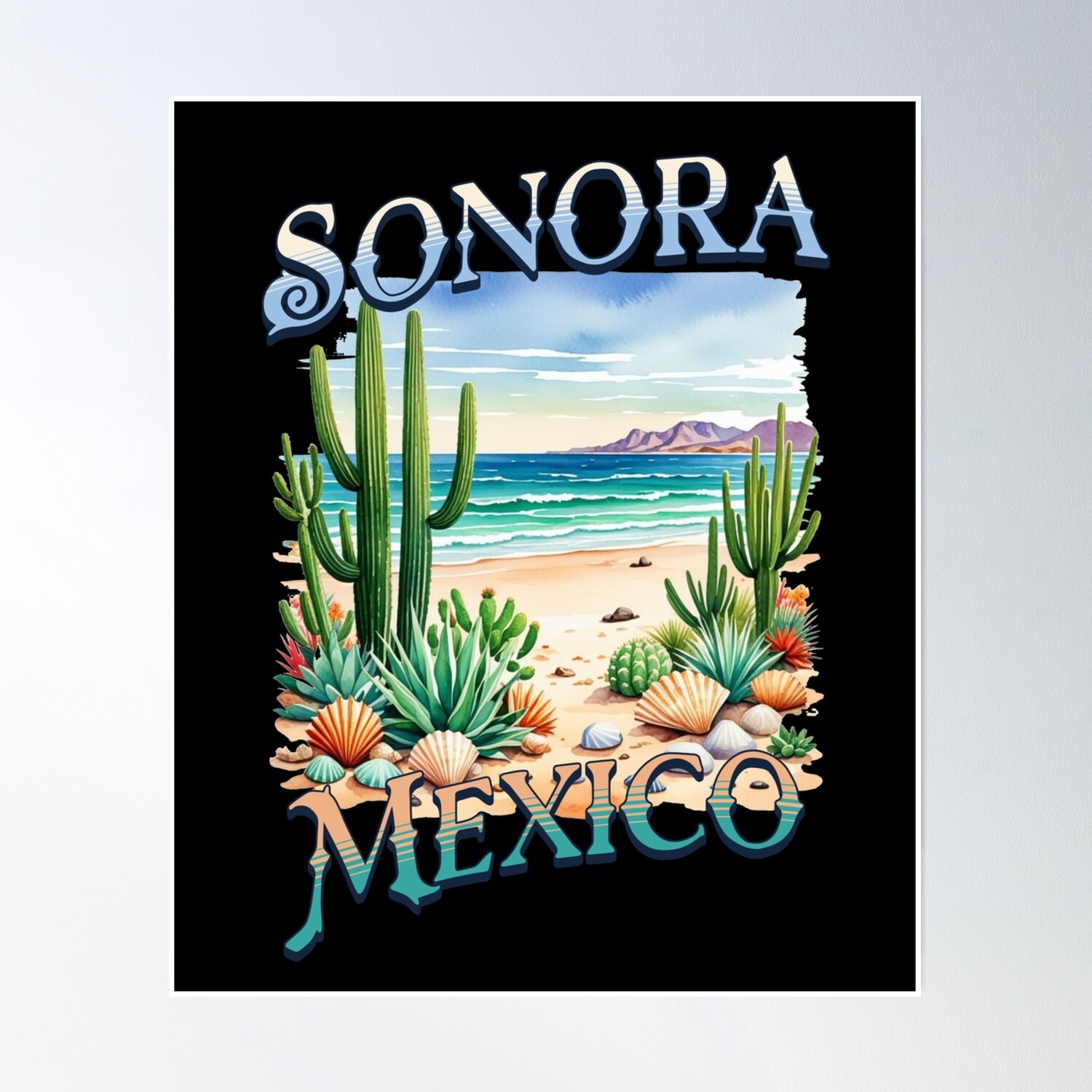 Sonora Mexico Travel Destinations Poster Wall Art, Modern Wall Decor ...