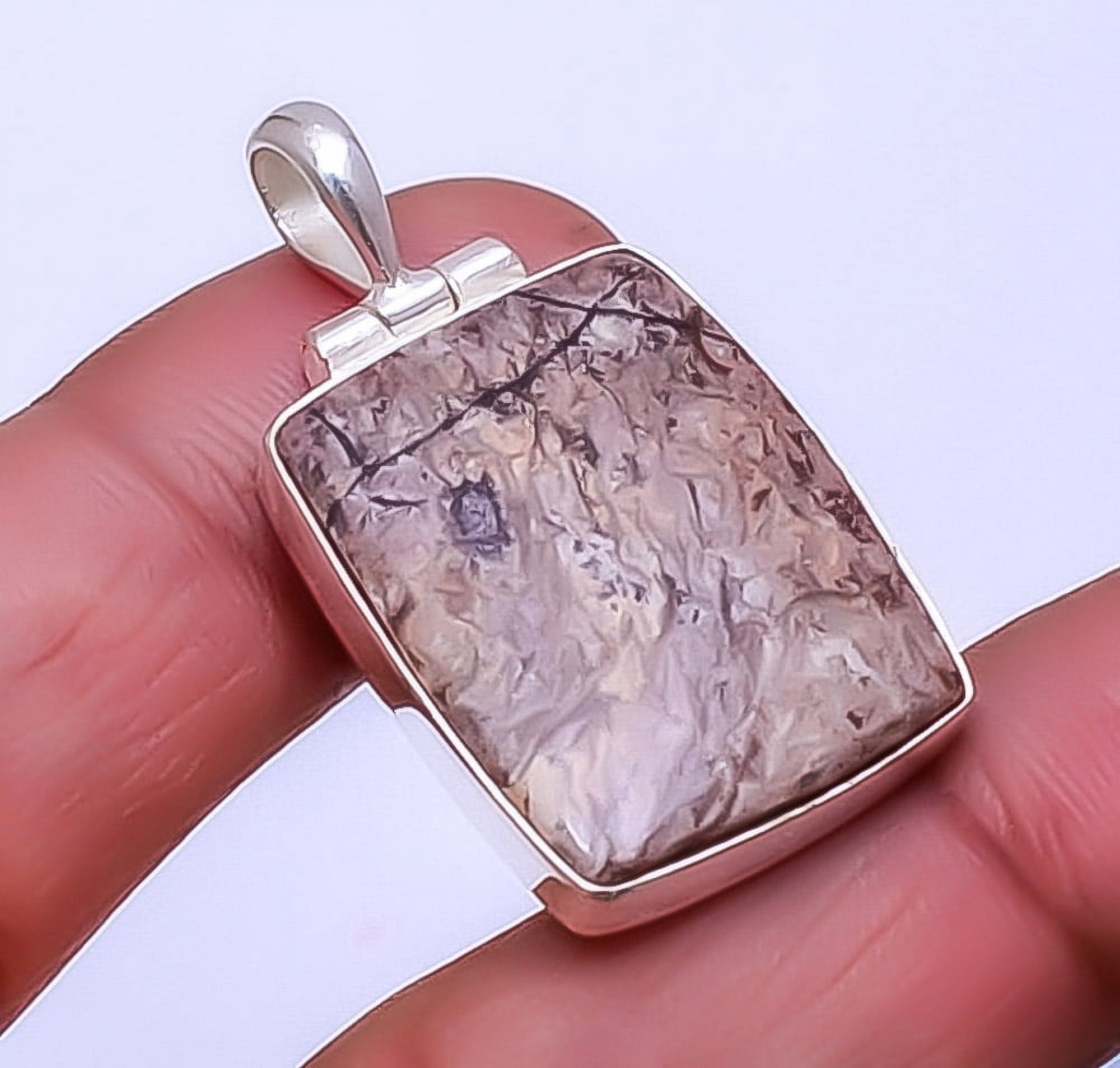 Sonoran Dendritic Jasper - Mexico Gemstone 925 Sterling Silver Pendant ...