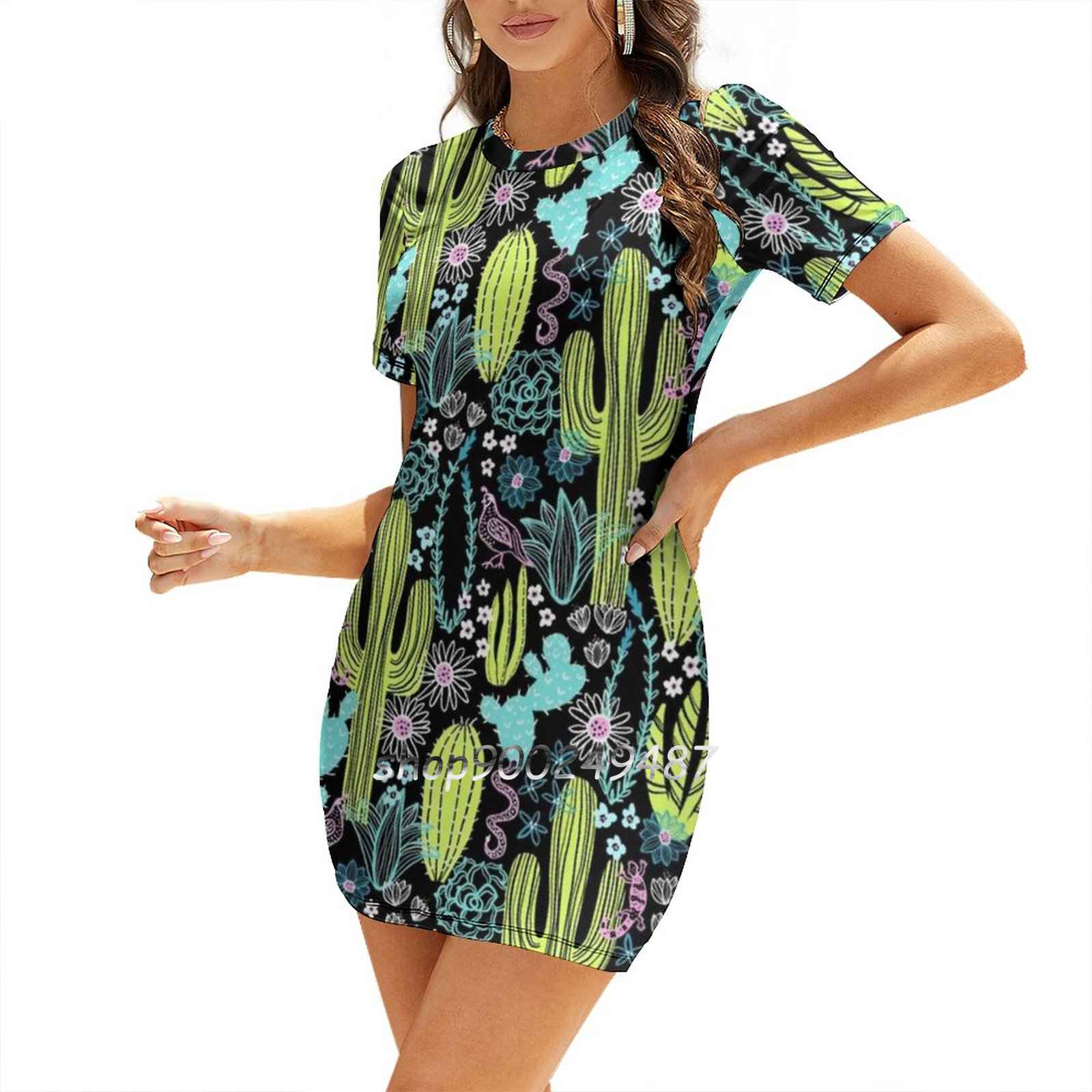 Sonoran Landscape Evening Party Dresses Midi Sexy Dress Female Sweet ...