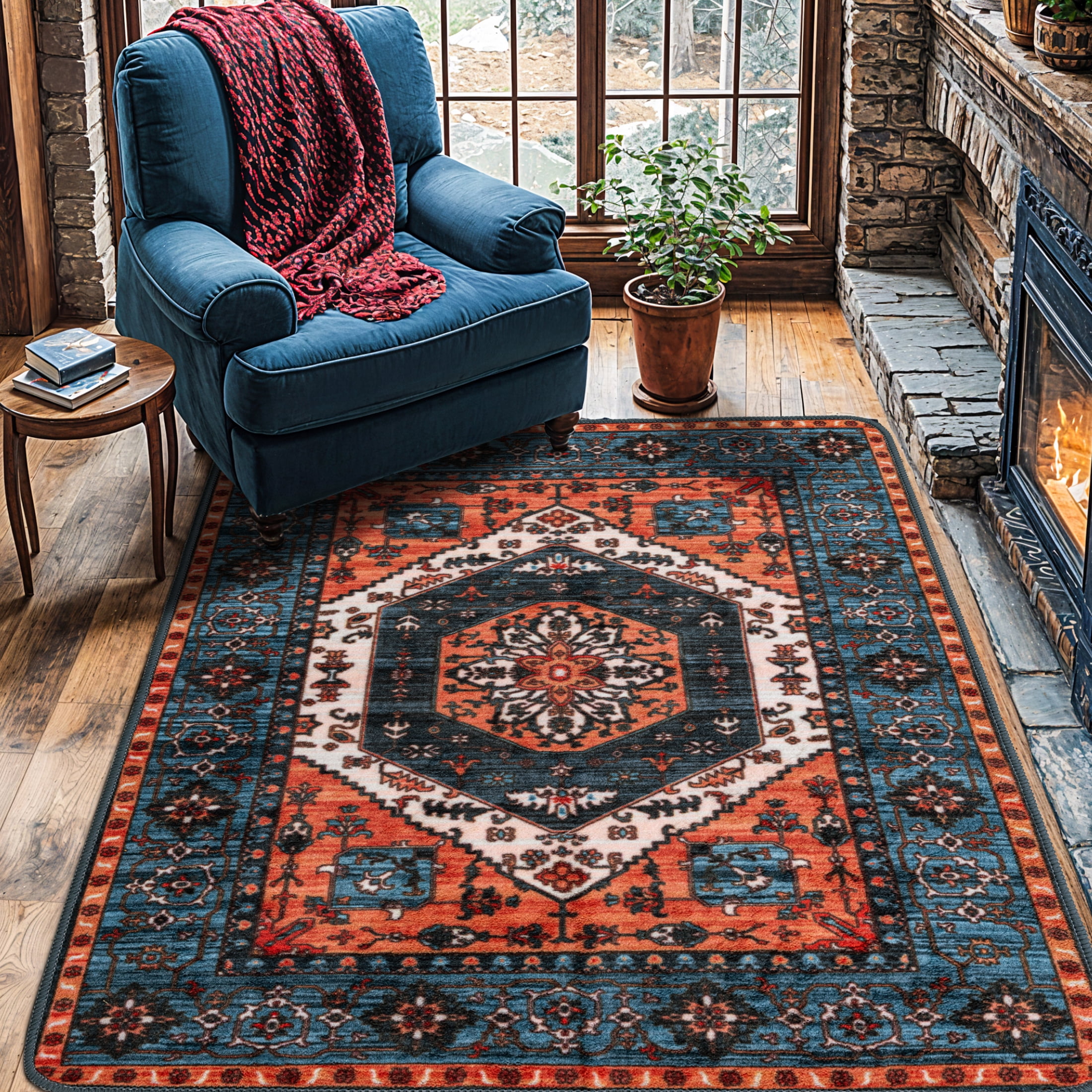 Sonoro Kate 3x5 Area Rugs for Living Room Bedroom, Non Slip Boho ...