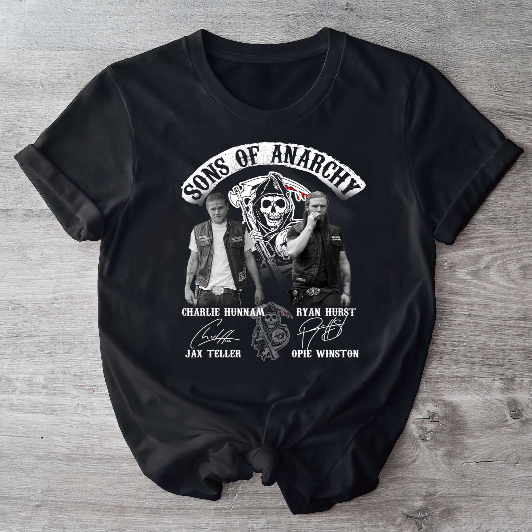 Sons Of Anarchy Charlie Hunnam Ryan Hurst Signature T Shirt Vintage Men ...
