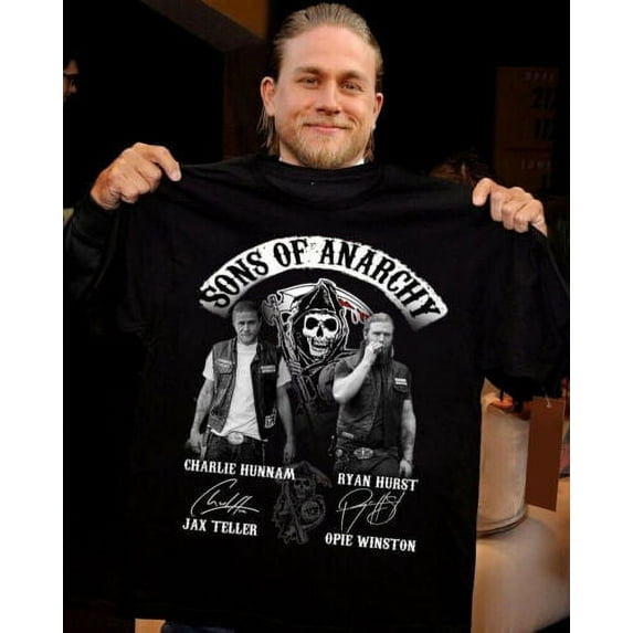 Sons Of Anarchy Charlie Hunnam Ryan Hurst Signature T Shirt Vintage Men ...