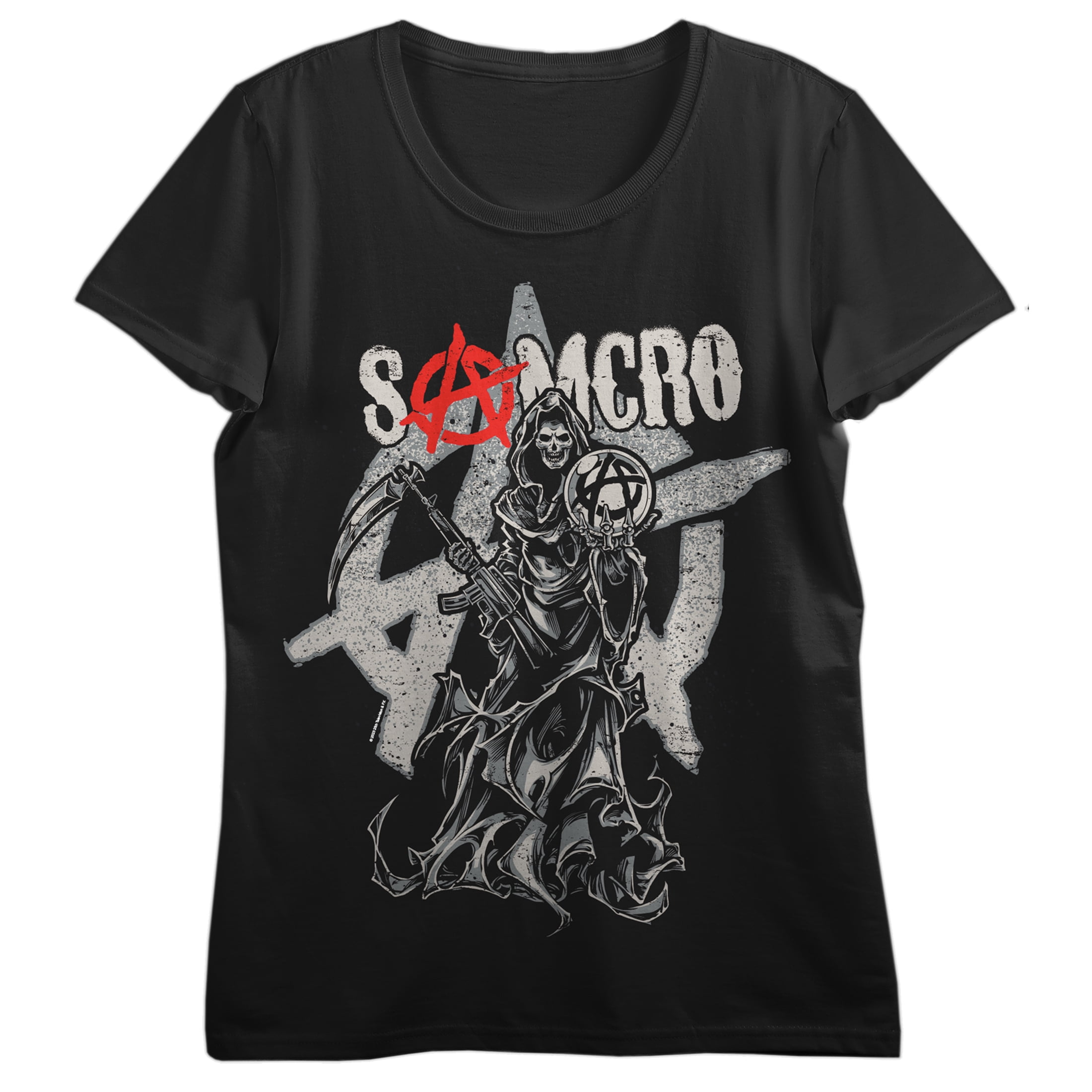 Sons Of Anarchy Composed Art Crew Neck Short Sleeve Women's Black T ...