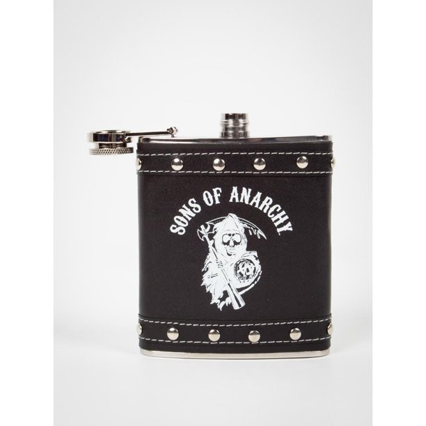 Sons Of Anarchy Logo Studded Flask - Walmart Business Supplies
