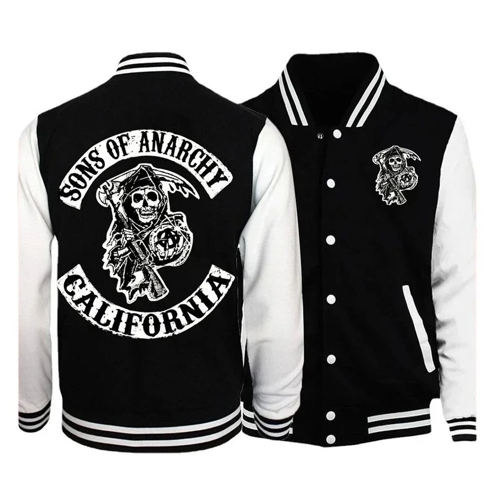 Sons of Anarchy Baseball Jacket Coat Hoodie Men Women Print Sport ...