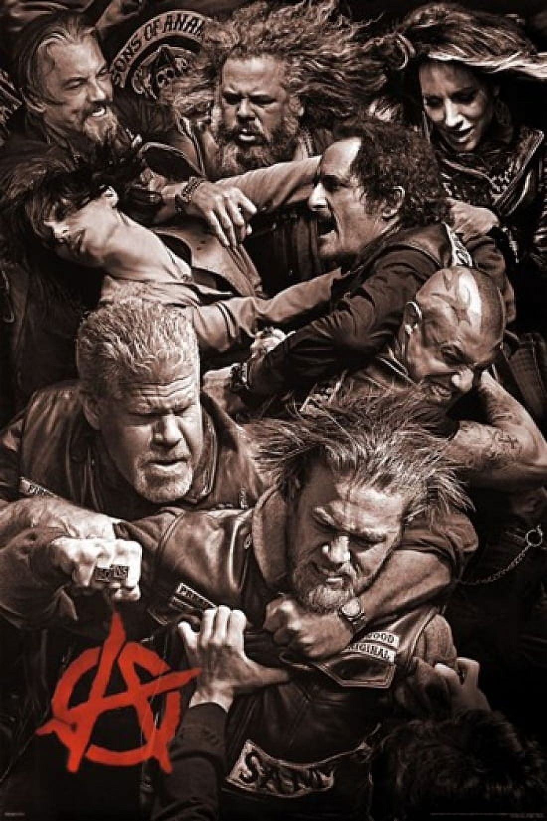 Sons of Anarchy - Fighting Poster - 22 x 34 inches - Walmart.com