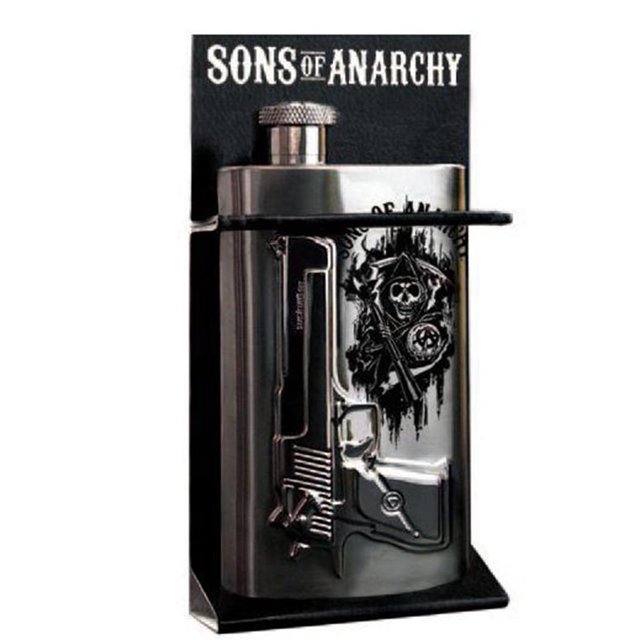 Sons of Anarchy Gun Logo 6 oz. Flask - Walmart.com
