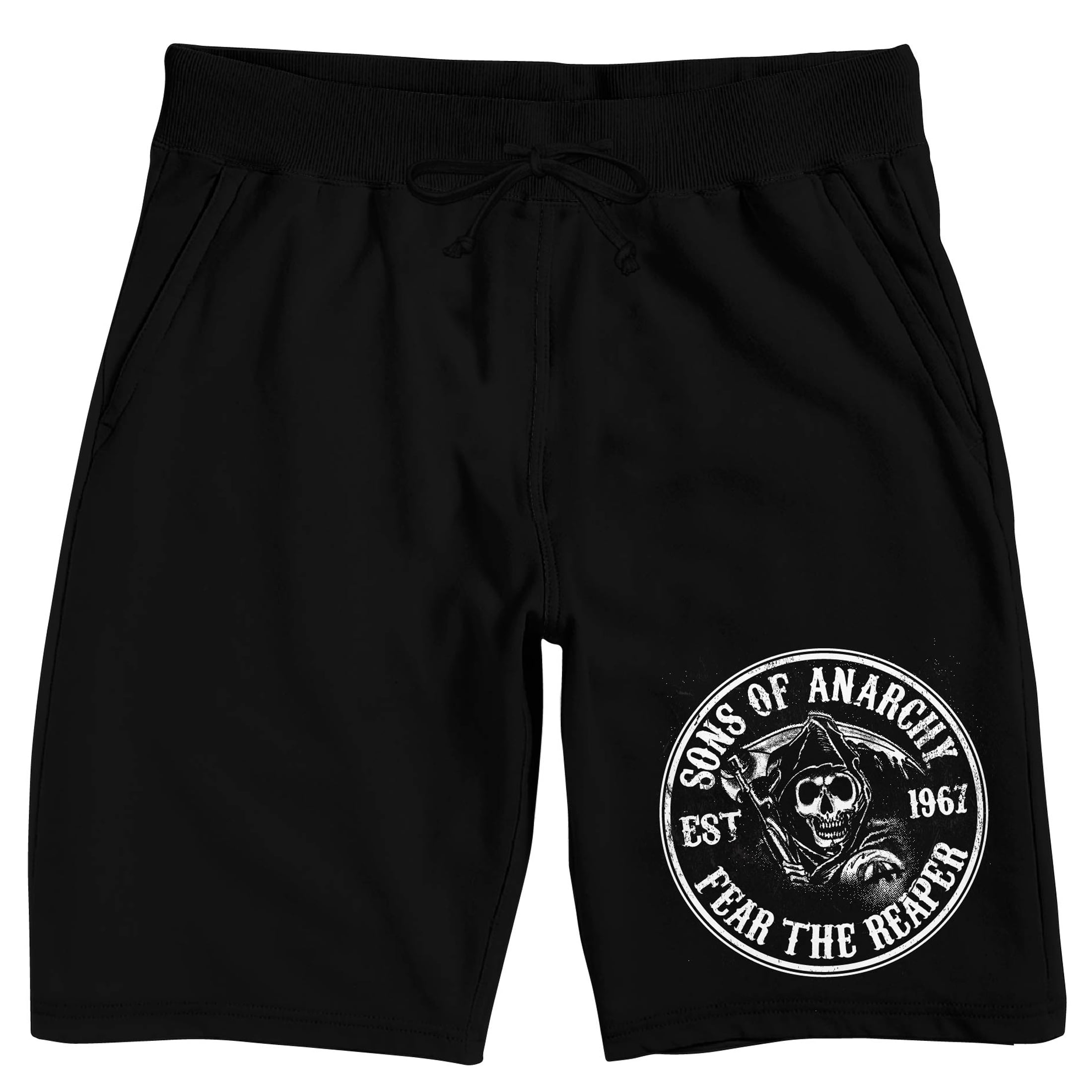 Sons of Anarchy SOA Fear the Reaper Men's Black Lounge Shorts-S ...