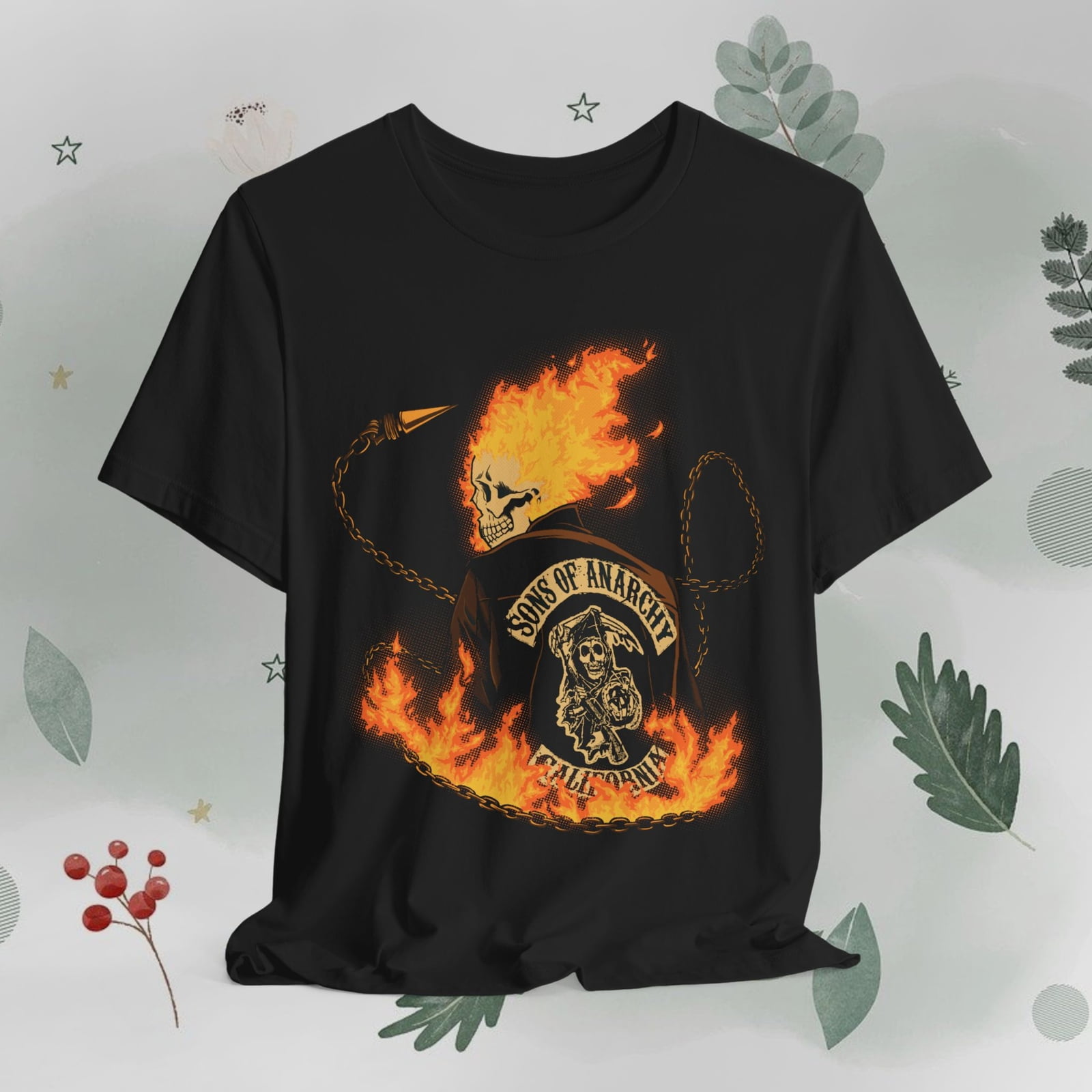 Sons of Anarchy T-shirt, Ghost Rider, Tv Show, Kurt Sutter, Samcro, Mayans, FX - Walmart.com