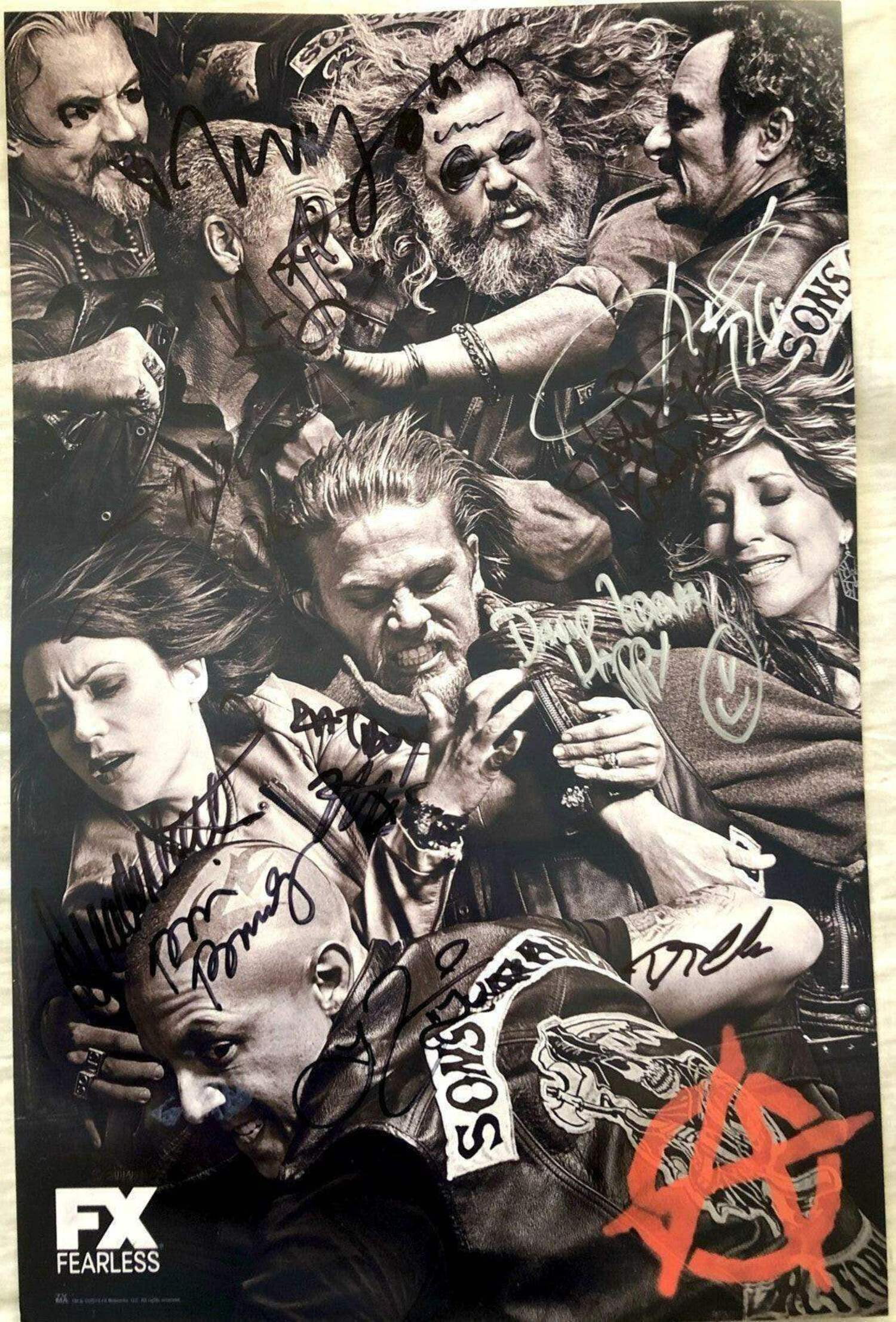 Sons of Anarchy Autographed Poster - Breakroom Display Item - Walmart ...