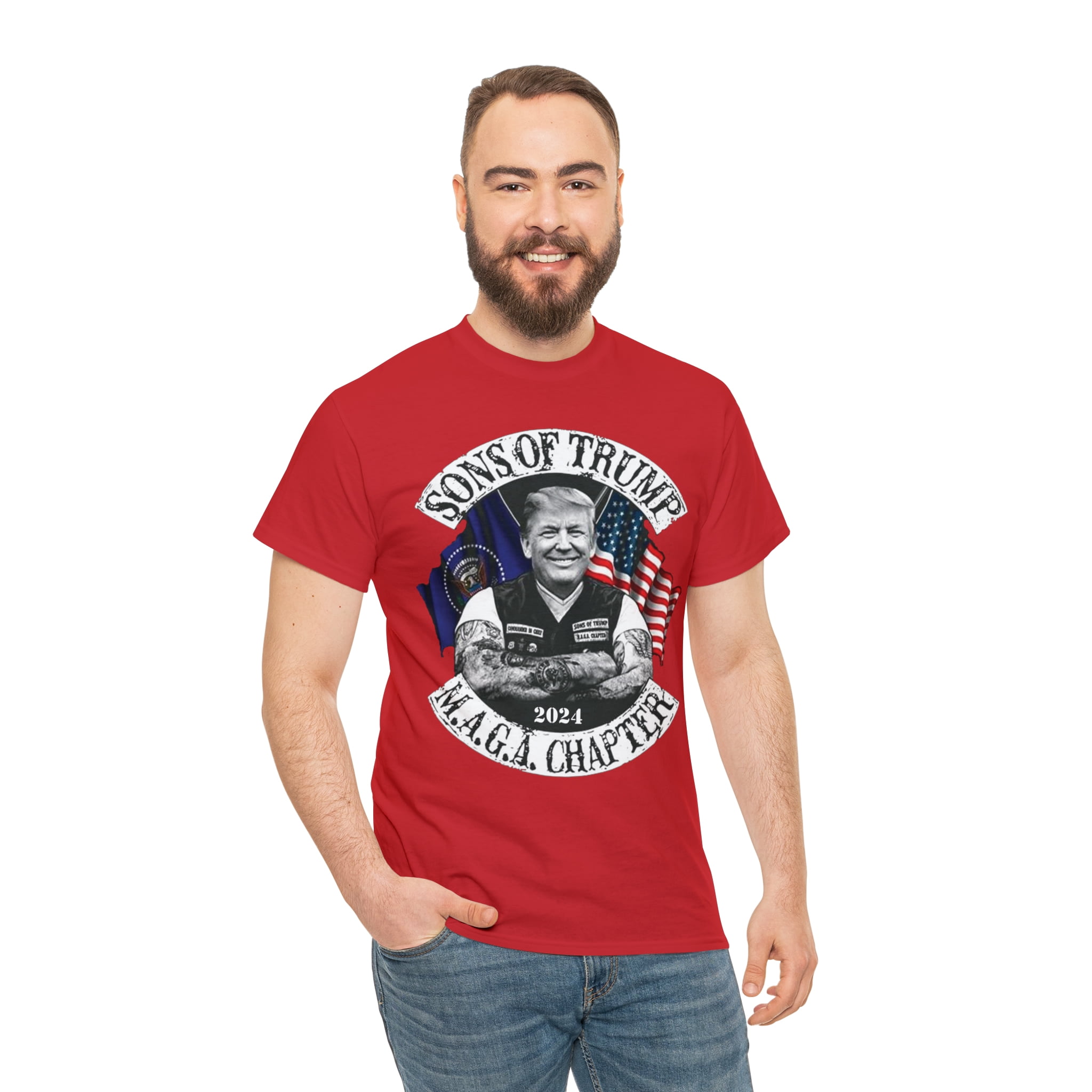 Sons of Trump 2024 biker rocker Short Sleeve Tee - Walmart.com