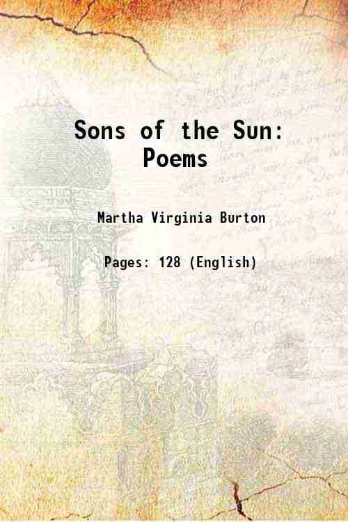 Sons of the Sun Poems 1907 - Walmart.com