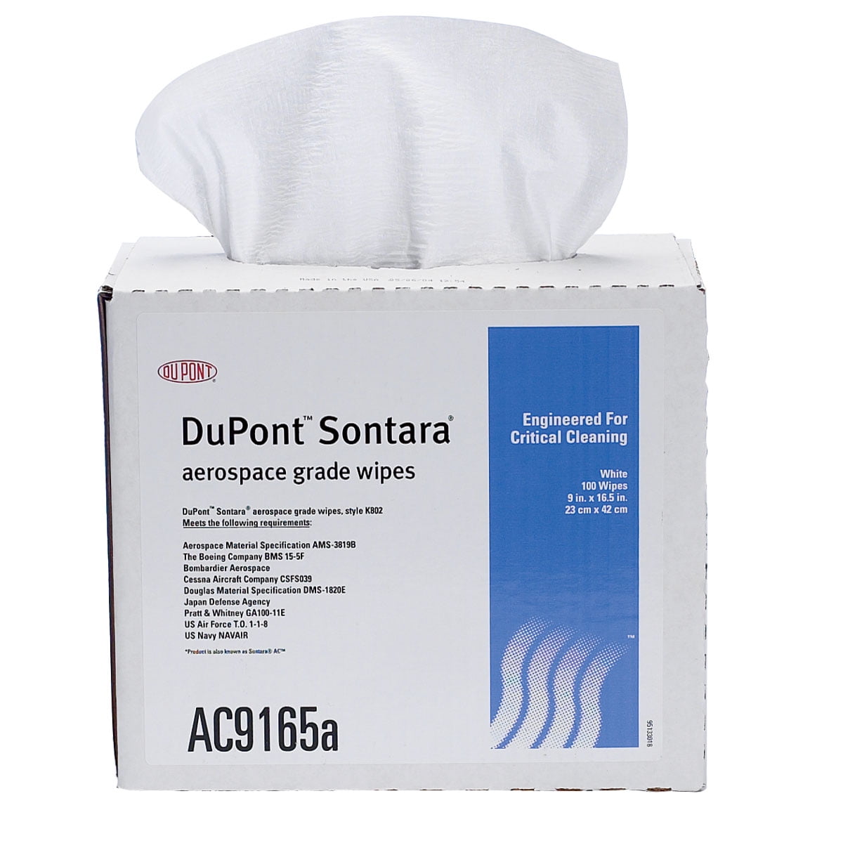 Sontara by John Holms AC9165 (DuPont) White Aircraft Wipe In Single Pop ...