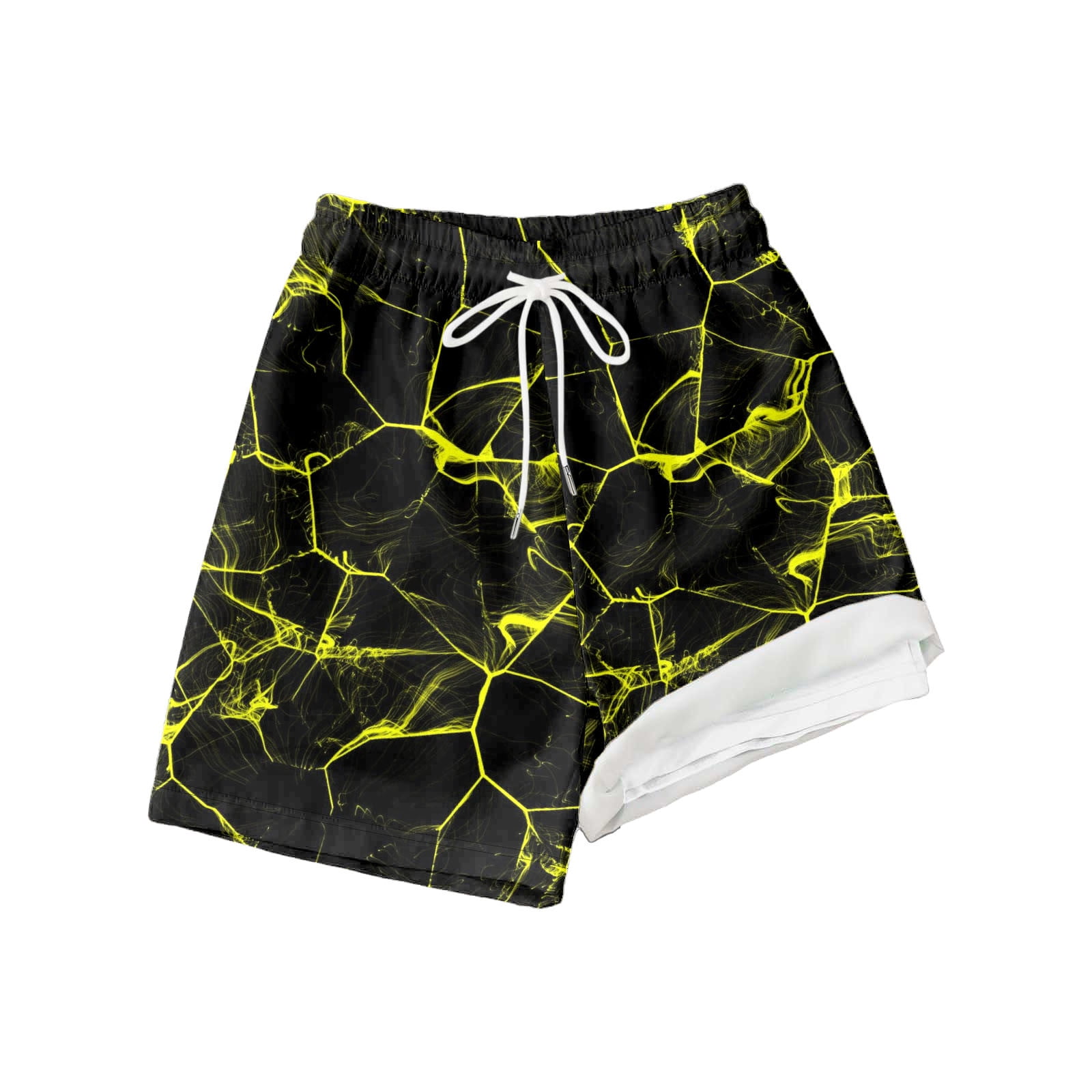 SonxaHe Big Boy Shorts Fashion Prints Drawstring Stretch Waist Beach ...