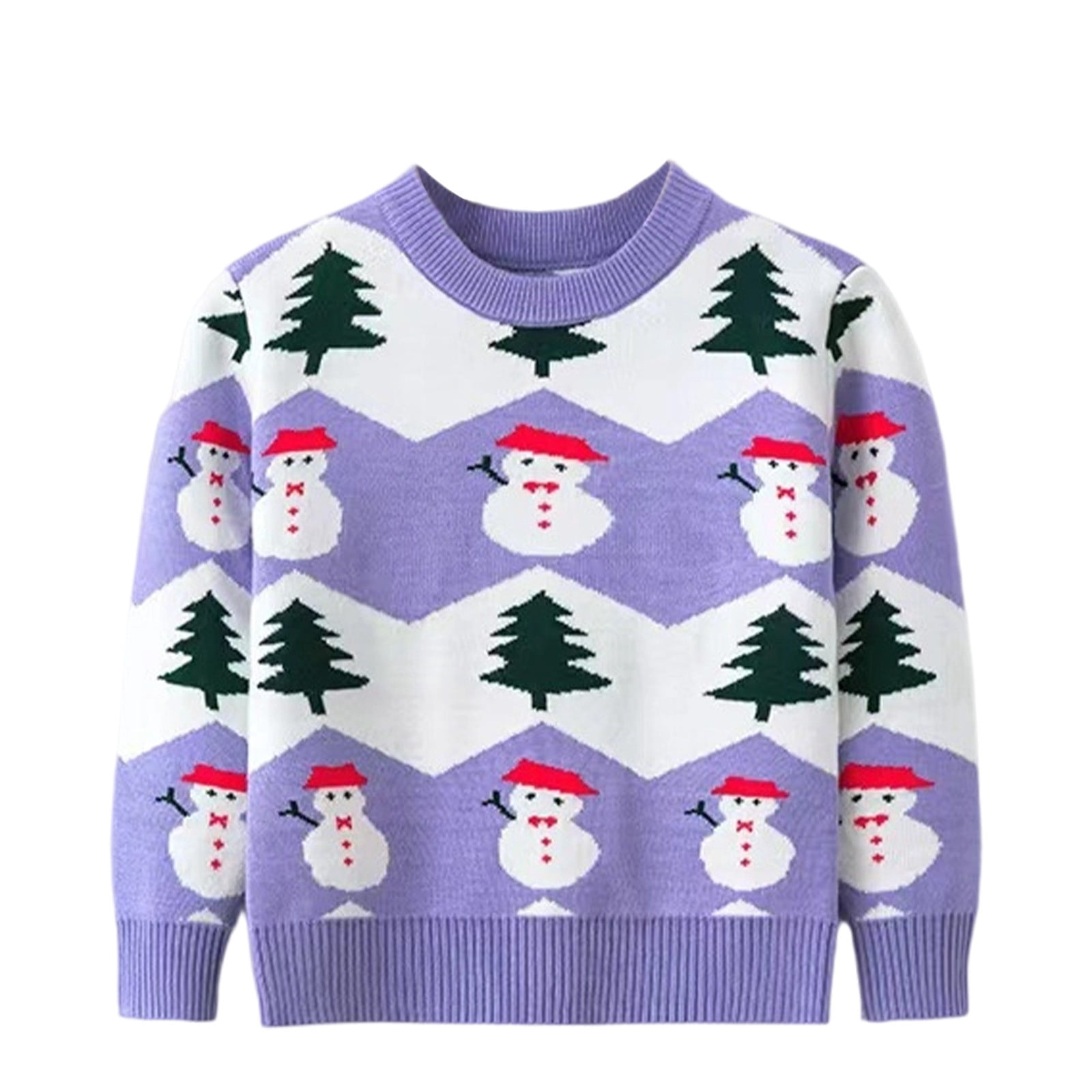 SonxaHe Toddler Girls Christmas Sweater Long Sleeve Cartoon Snowman and ...