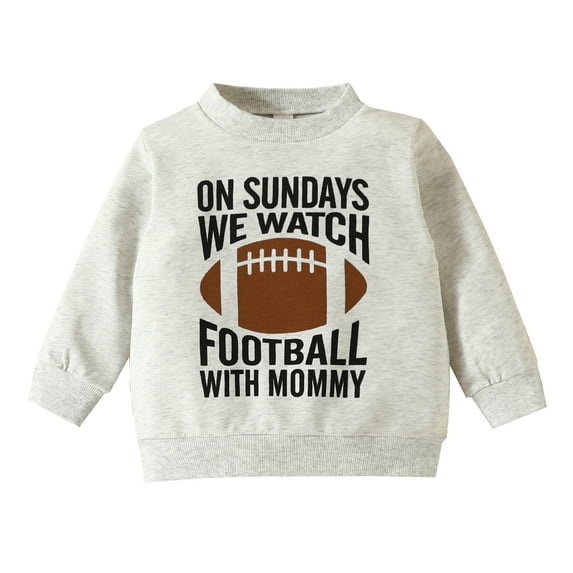 SonxaHe Toddler Girls' Sweatshirt Football Graphic Long Sleeve Pullover ...