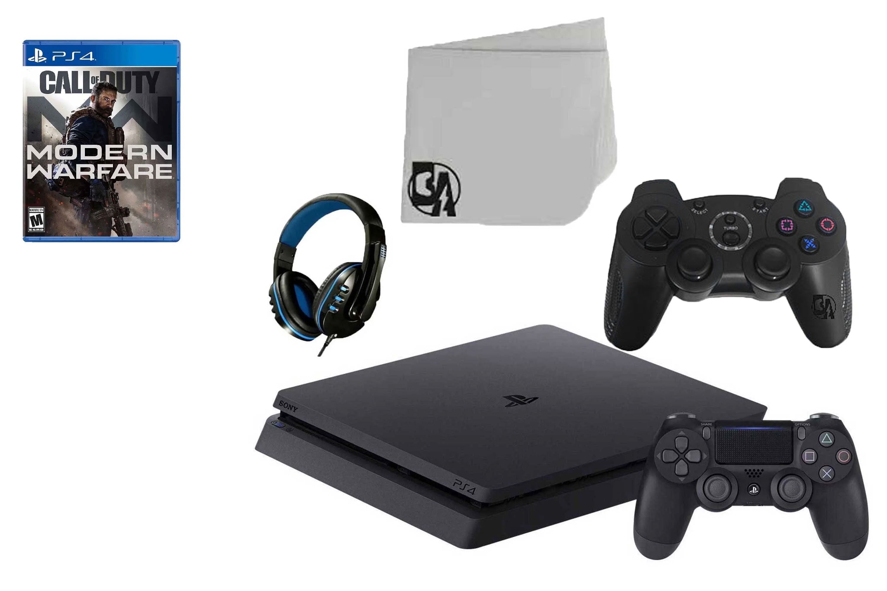 Sony PS4 Slim 500GB, Black, 2 Controllers, Call Of Duty-Modern Warfare ...