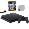Restored Sony 2215A PlayStation 4 Slim 500GB Gaming Console Black with GTA V Game BOLT AXTION ...