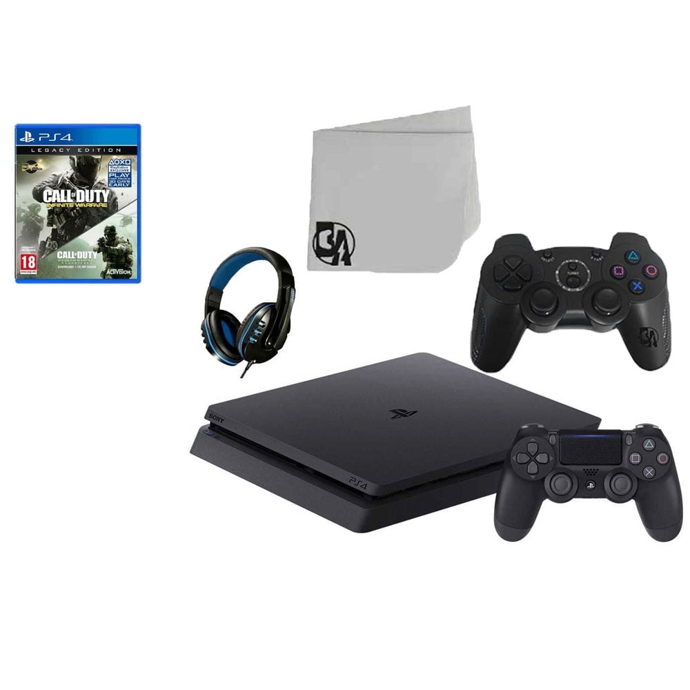 Sony PlayStation 4 Slim 1TB Console, Black, 2 Controllers, Call of Duty ...