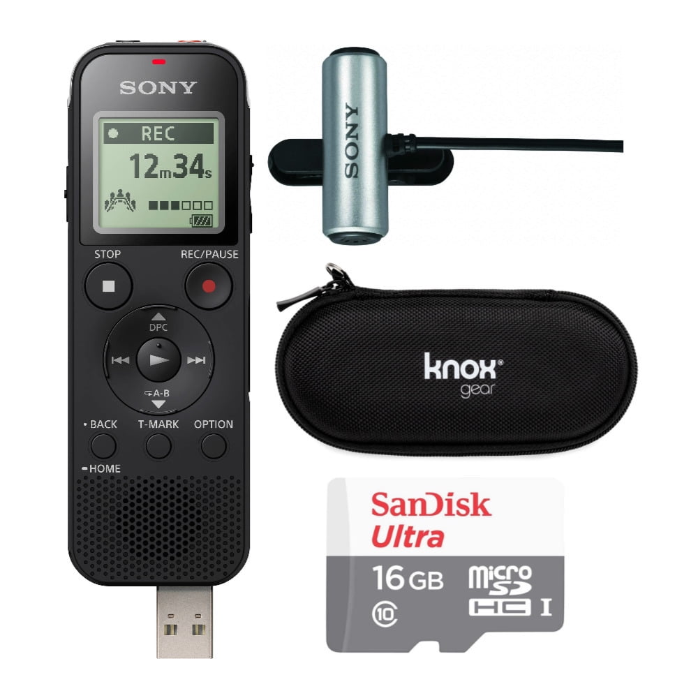 Sony 4GB Digital Voice Recorder with Volume Control, Black, ICDPX470_K6 ...