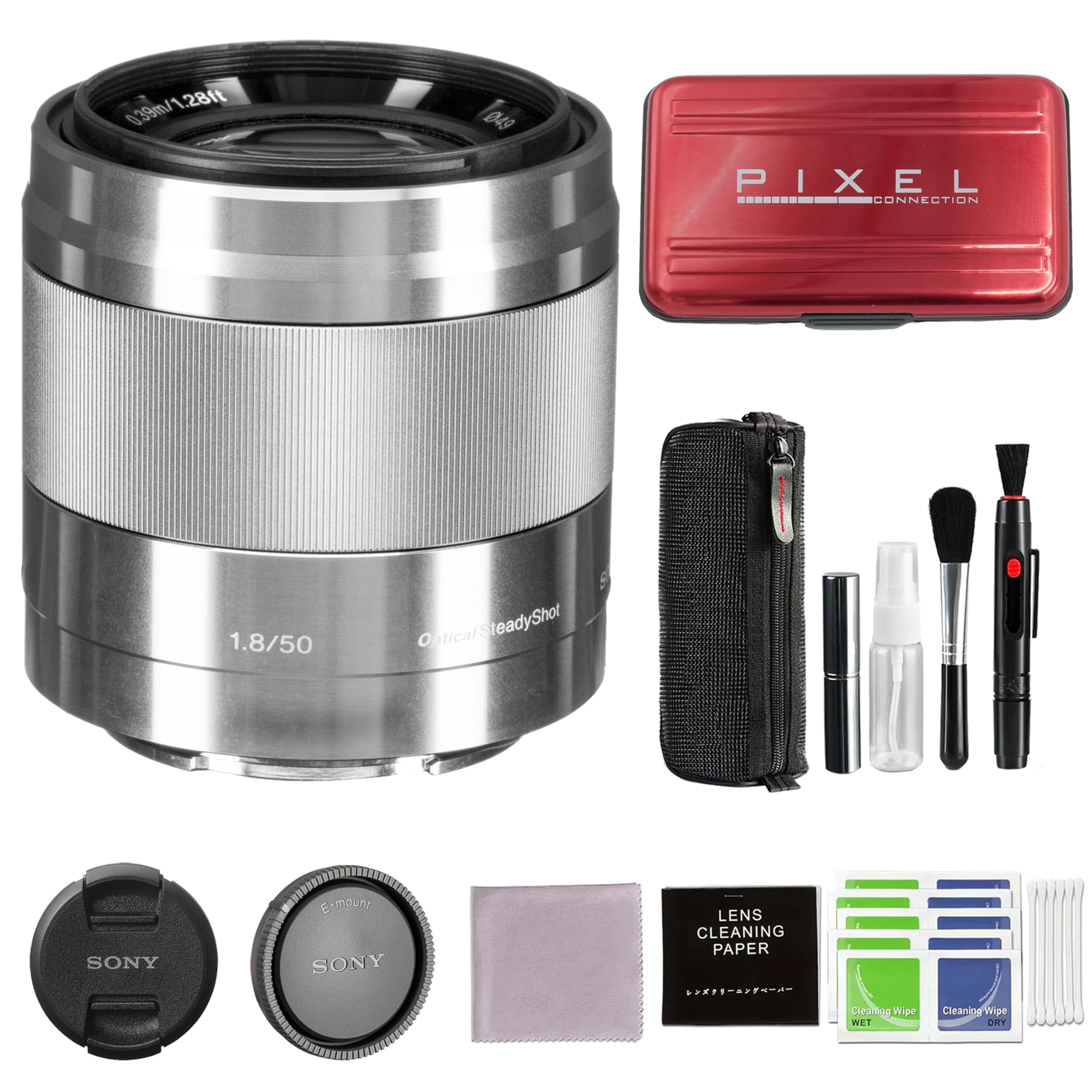 Sony 50mm f/1.8 OSS Mid-Range Lens (Silver) Bundle with Advanced ...