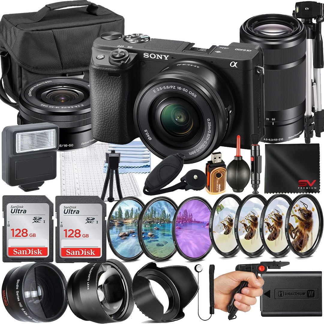 Sony A6400 Mirrorless Camera with with 55-210mm Lens + 16-50mm Lens ...