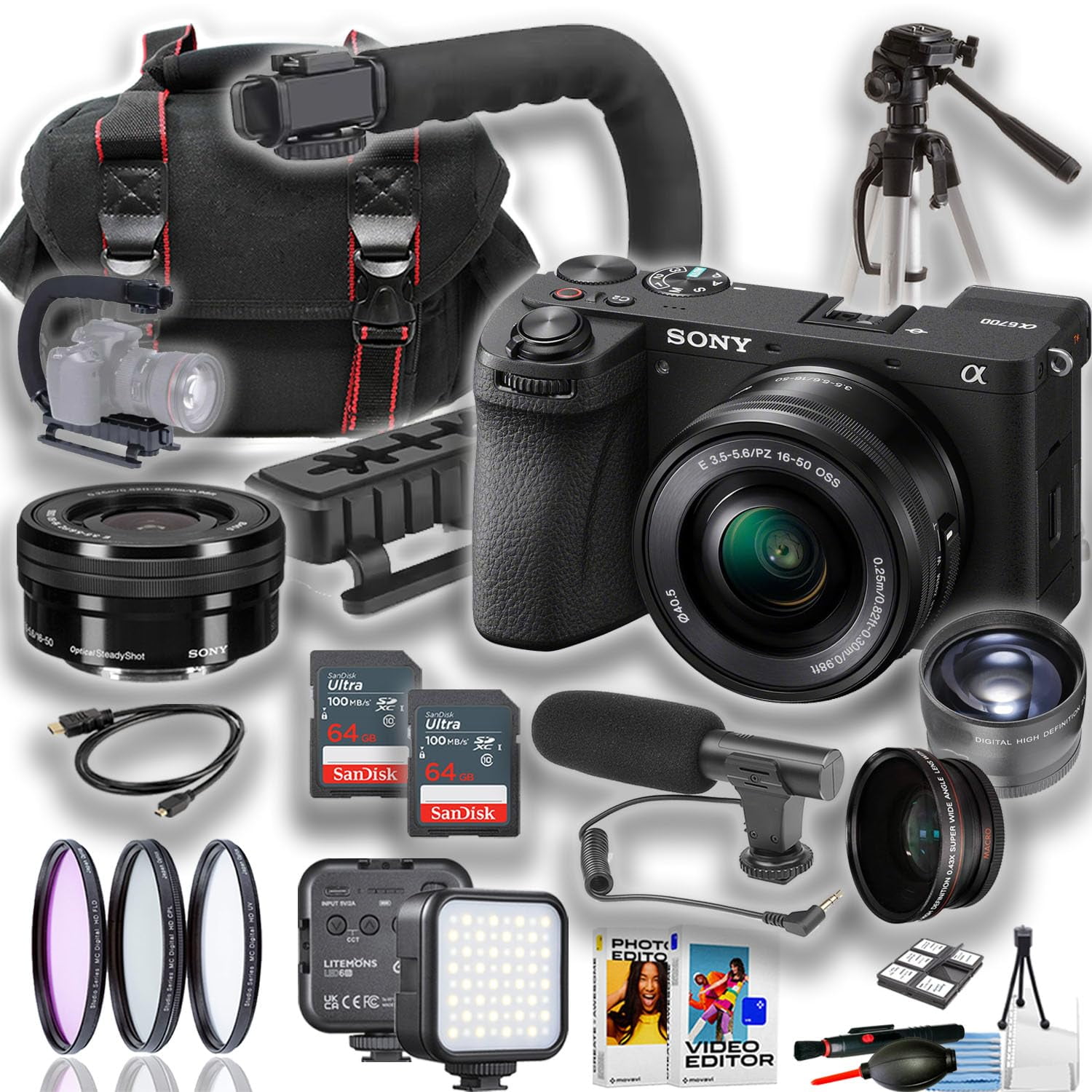 Sony A6700 Mirrorless Camera with 16-50mm Lens (Black) Vlogging/Video ...