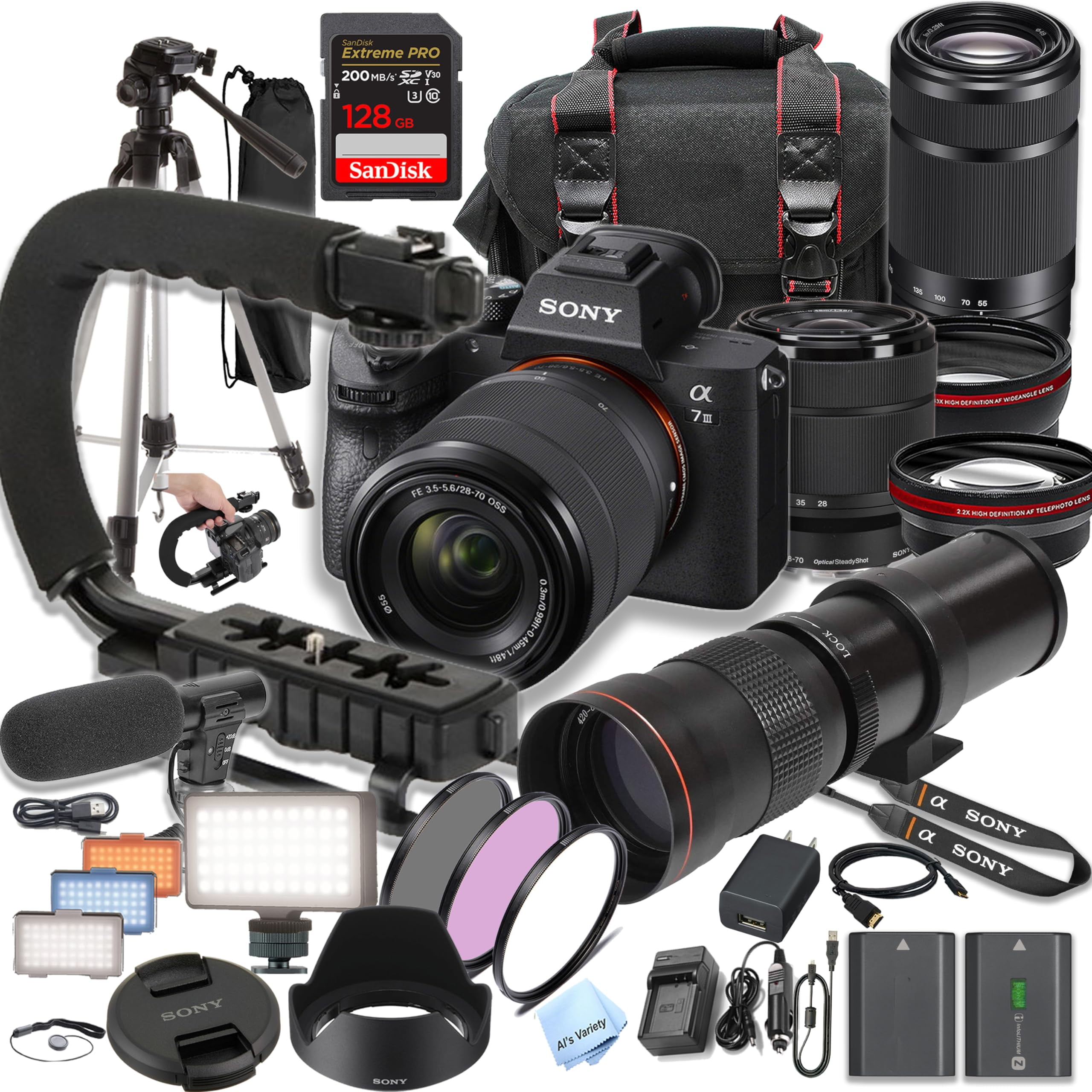 Sony A7 III with 28-70mm + 55-210mm Lenses + 420-800mm Super Telephoto ...