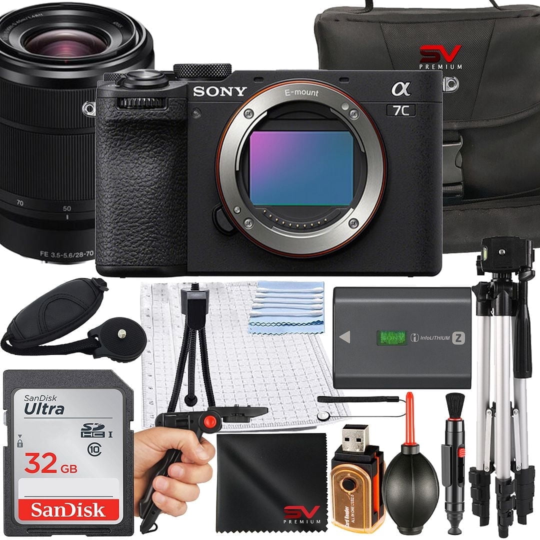Sony A7C Mirrorless Camera with 28-70mm Lens + SanDisk 32GB Memory Card ...