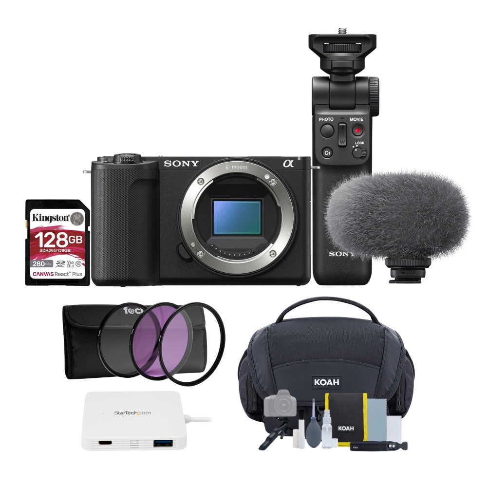 Sony Alpha ZV-E10 II Content Creators Camera with APS-C Mirrorless Lens and Lens Kit (Black ...