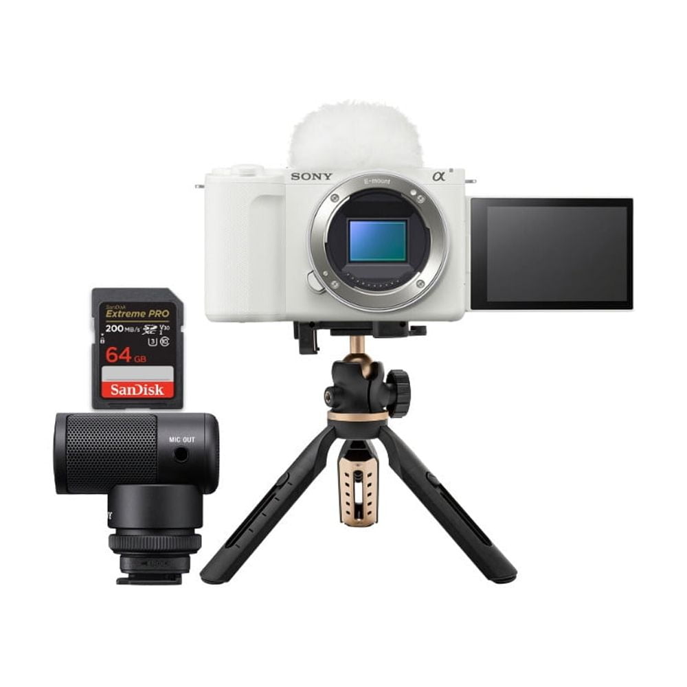 Sony Alpha ZV-E10 II Content Creators’ Camera Body Only (White) Bundle ...
