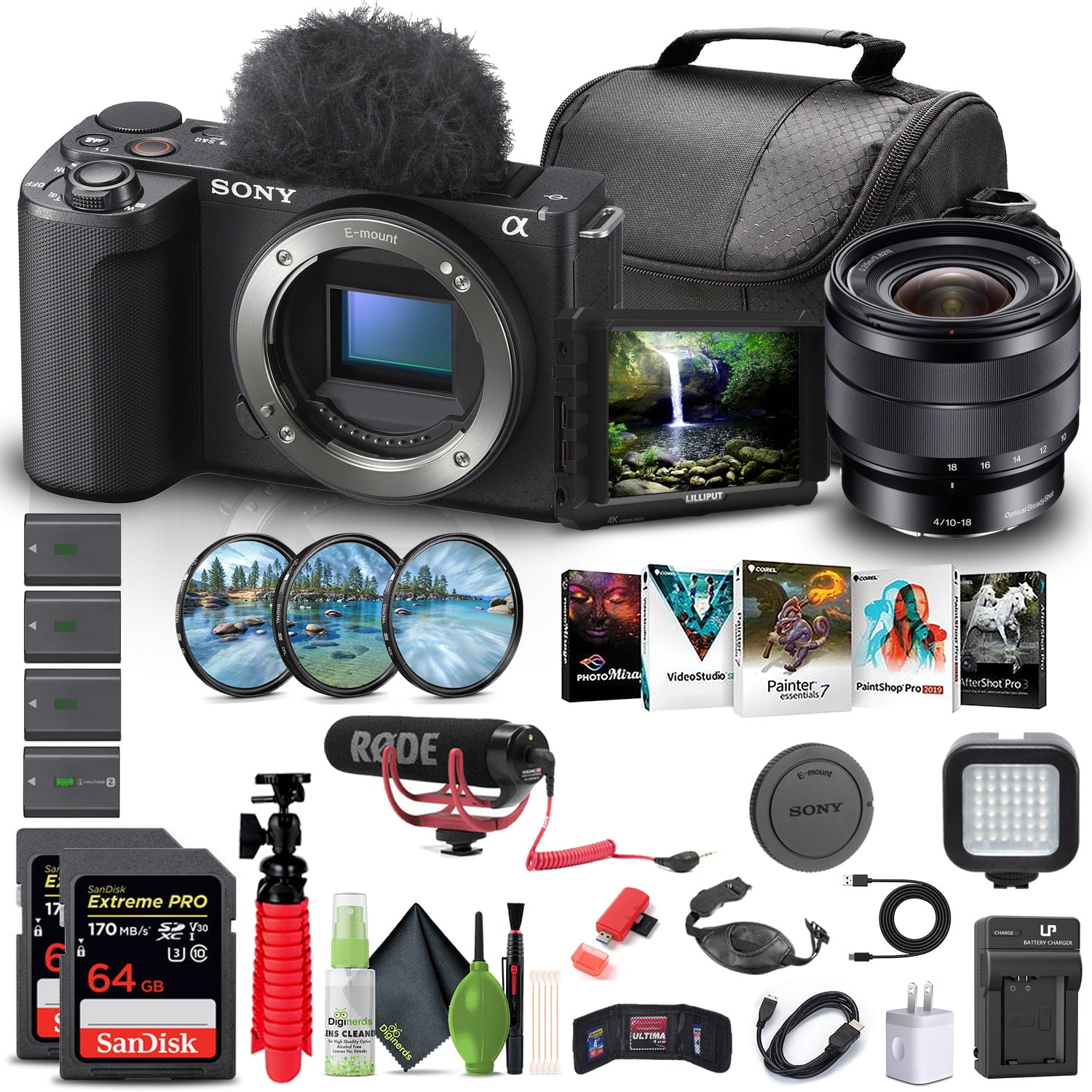 Sony Alpha ZV-E10 II Mirrorless Camera Body with Sony E 10-18mm Lens ...