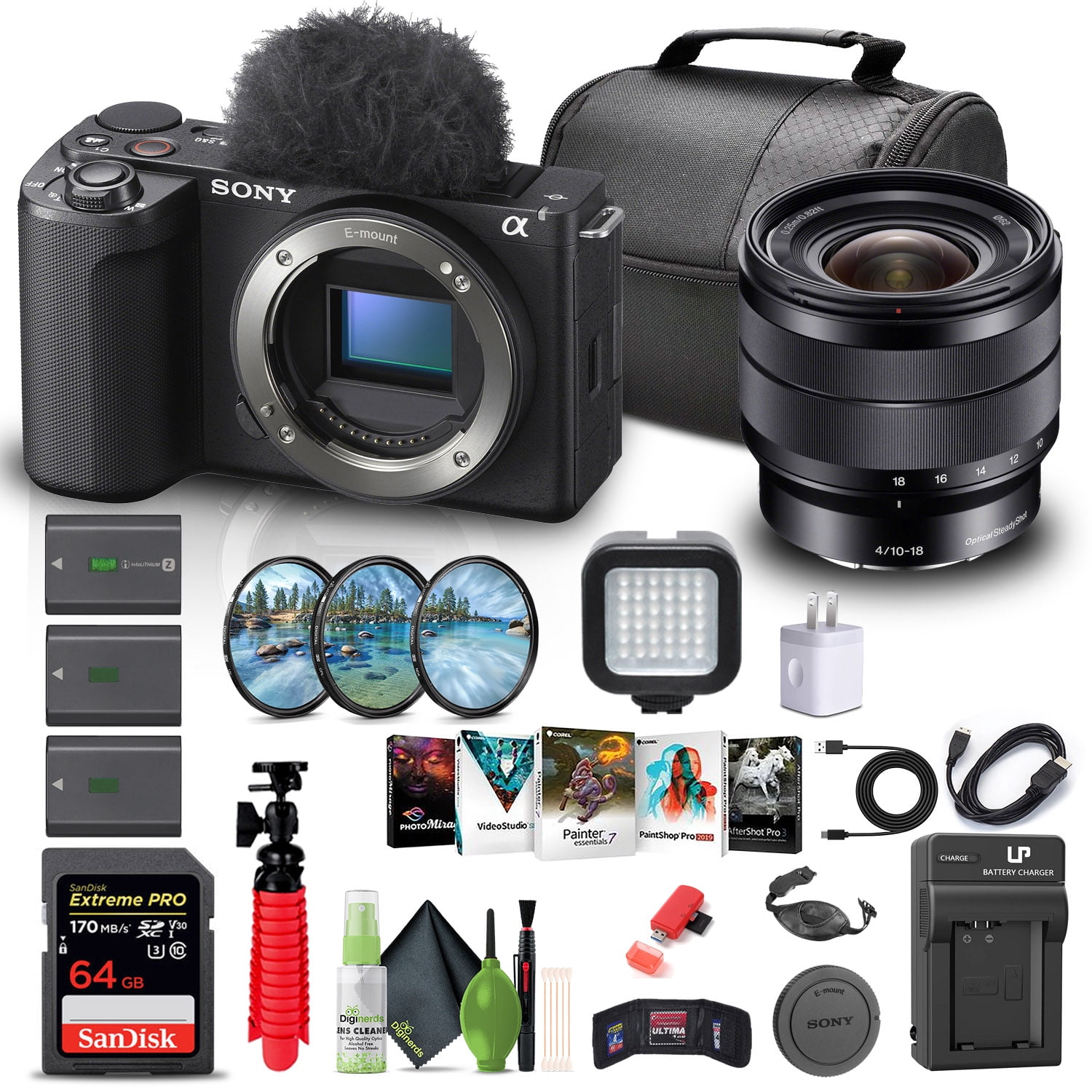 Sony Alpha ZV-E10 II Mirrorless Camera Body with E 10-18mm Lens ...